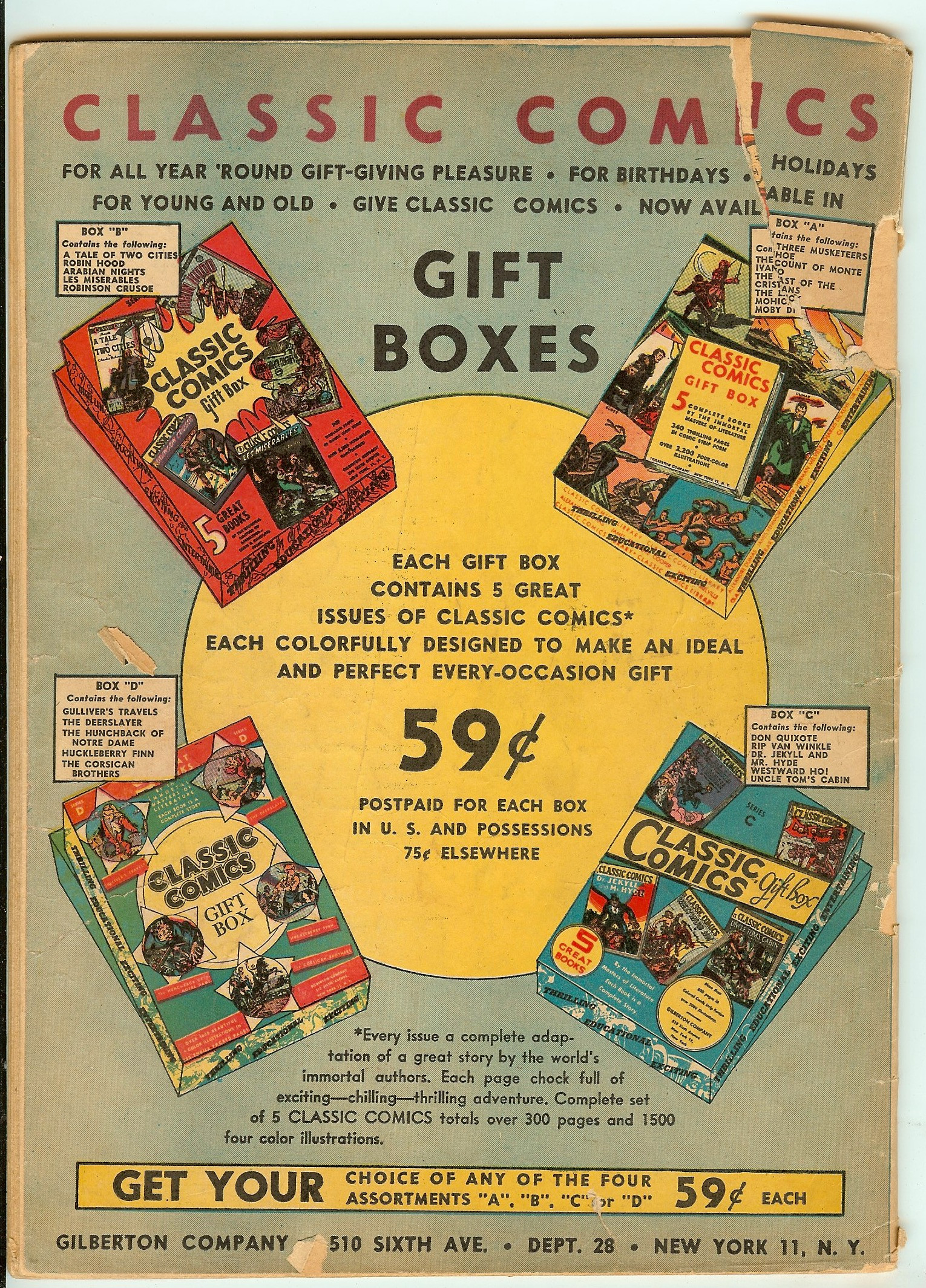 CLASSICS COMICS #28 1.5 | Reece's Rare Comics