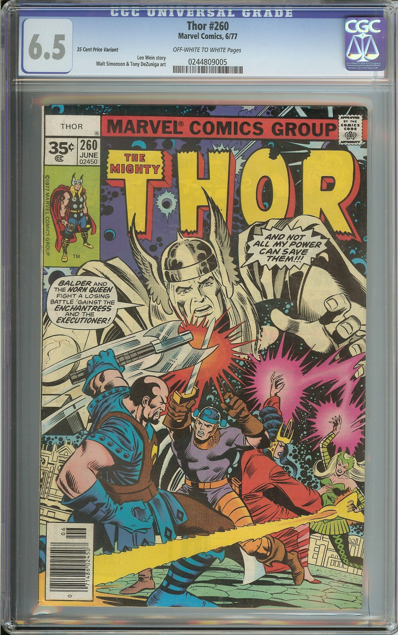 THOR #260 CGC 6.5 OW/WH PAGES 35 CENT PV | Reece's Rare Comics