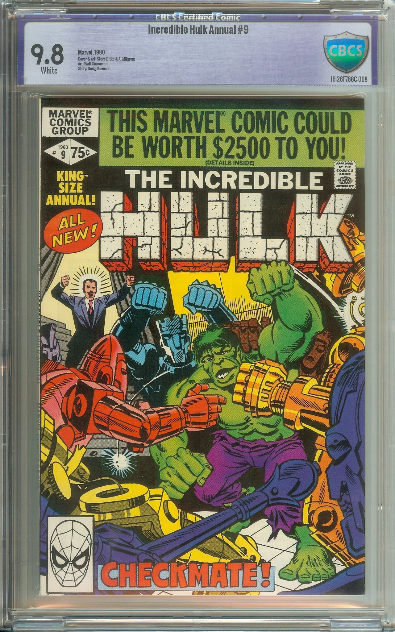 INCREDIBLE HULK ANNUAL #9 CBCS 9.8 WHITE PAGES | Reece's Rare Comics