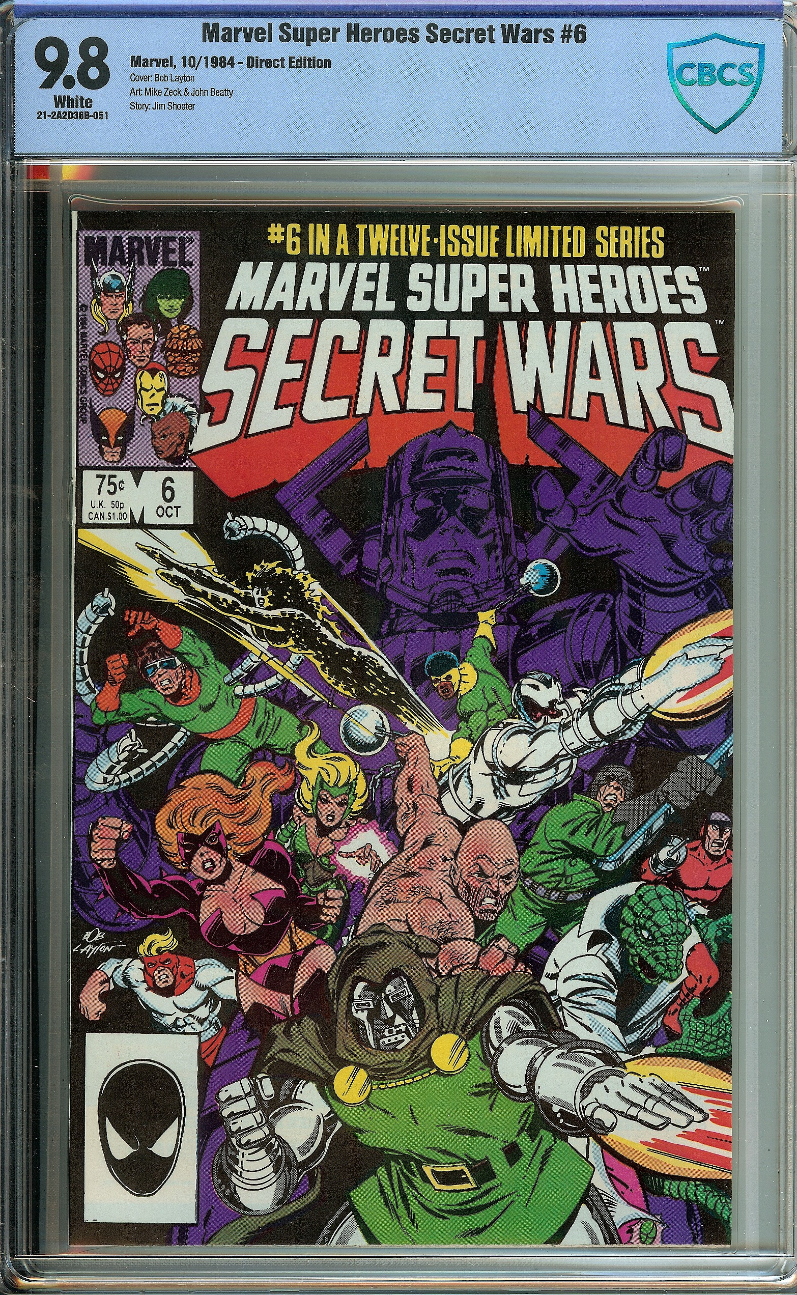 MARVEL SUPER HEROES SECRET WARS #6 CBCS 9.8 WHITE PAGES | Reece's Rare ...