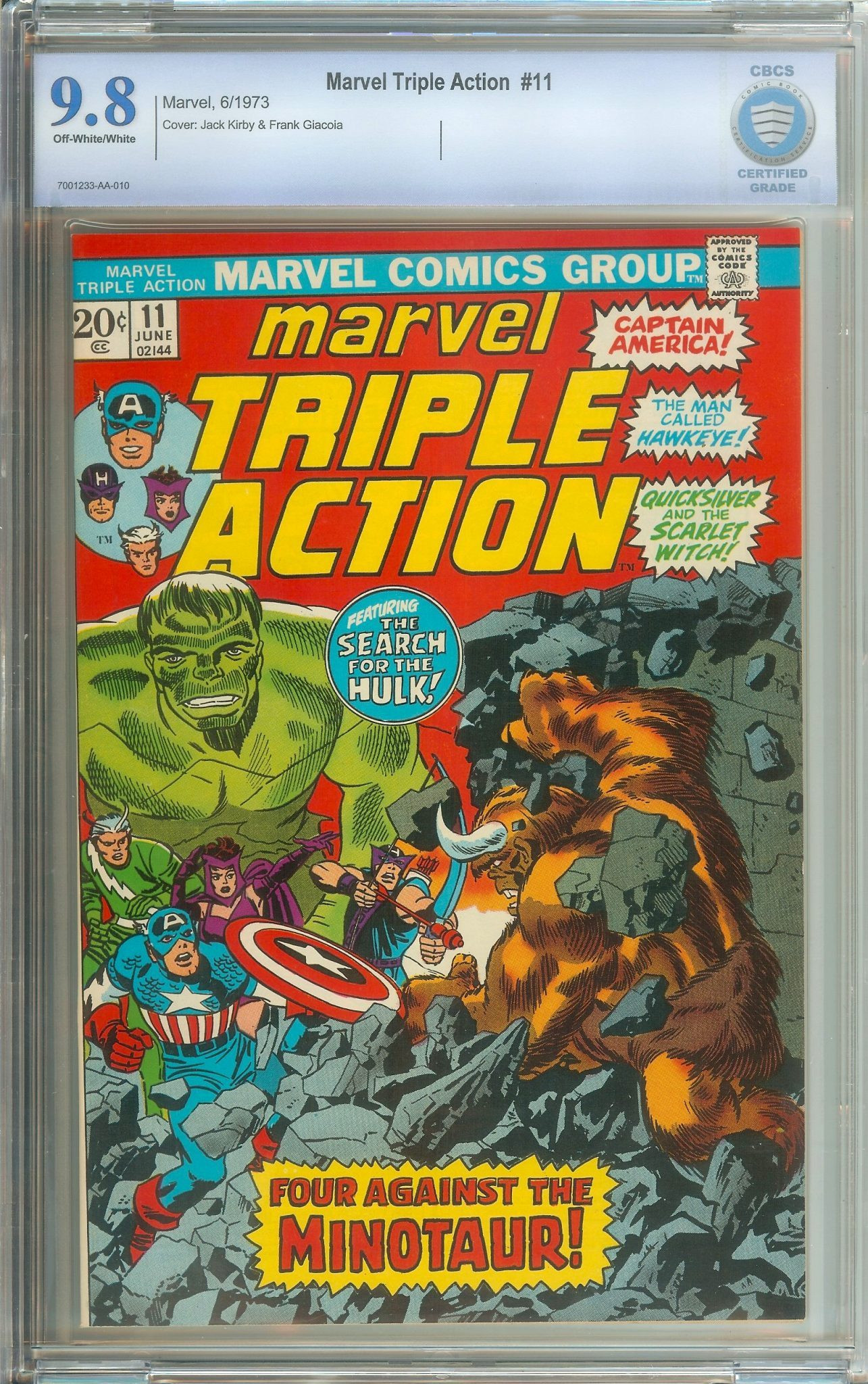 MARVEL TRIPLE ACTION #11 CBCS 9.8 OW/WH PAGES | Reece's Rare Comics