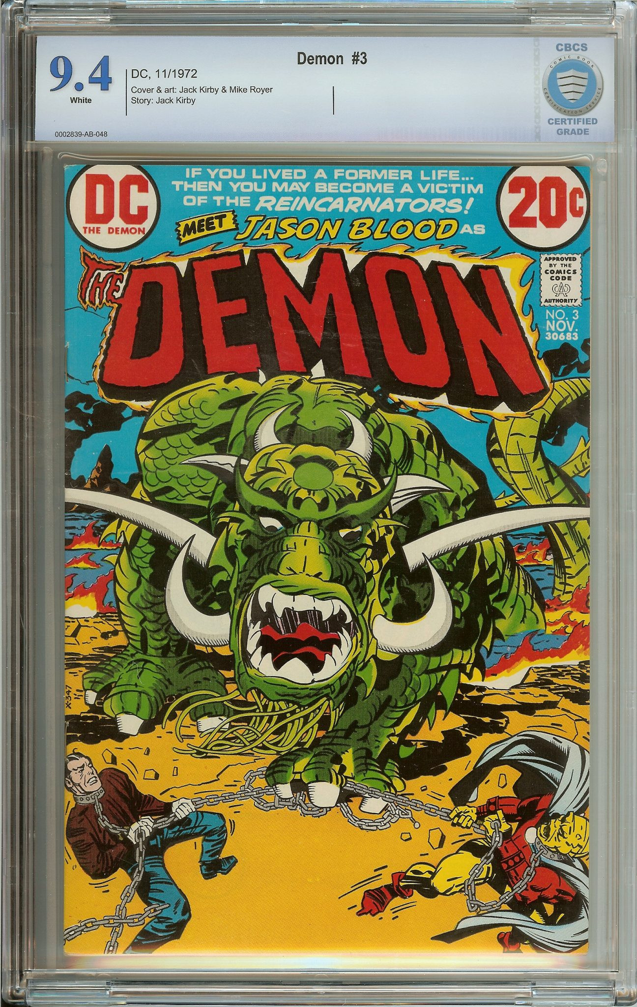 DEMON #3 CBCS 9.4 WHITE PAGES | Reece's Rare Comics