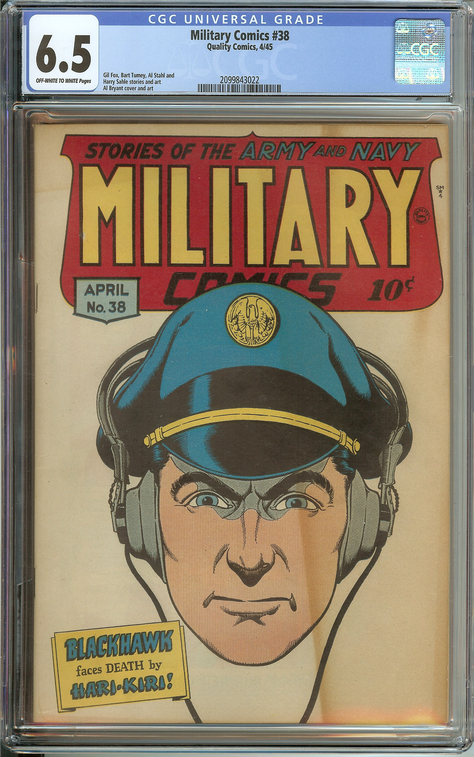 MILITARY COMICS #38 CGC 6.5 OW/WH PAGES | Reece's Rare Comics