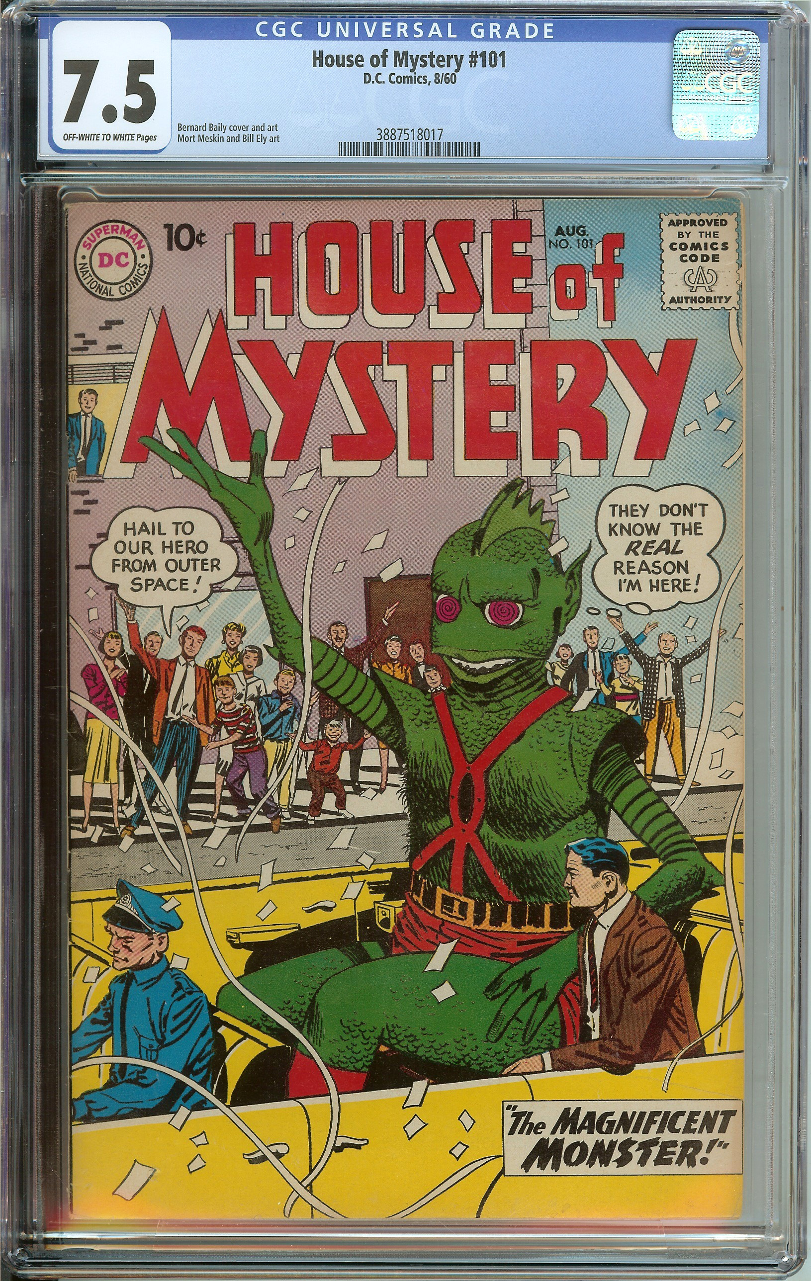 HOUSE OF MYSTERY #101 CGC 7.5 OW/WH PAGES | Reece's Rare Comics