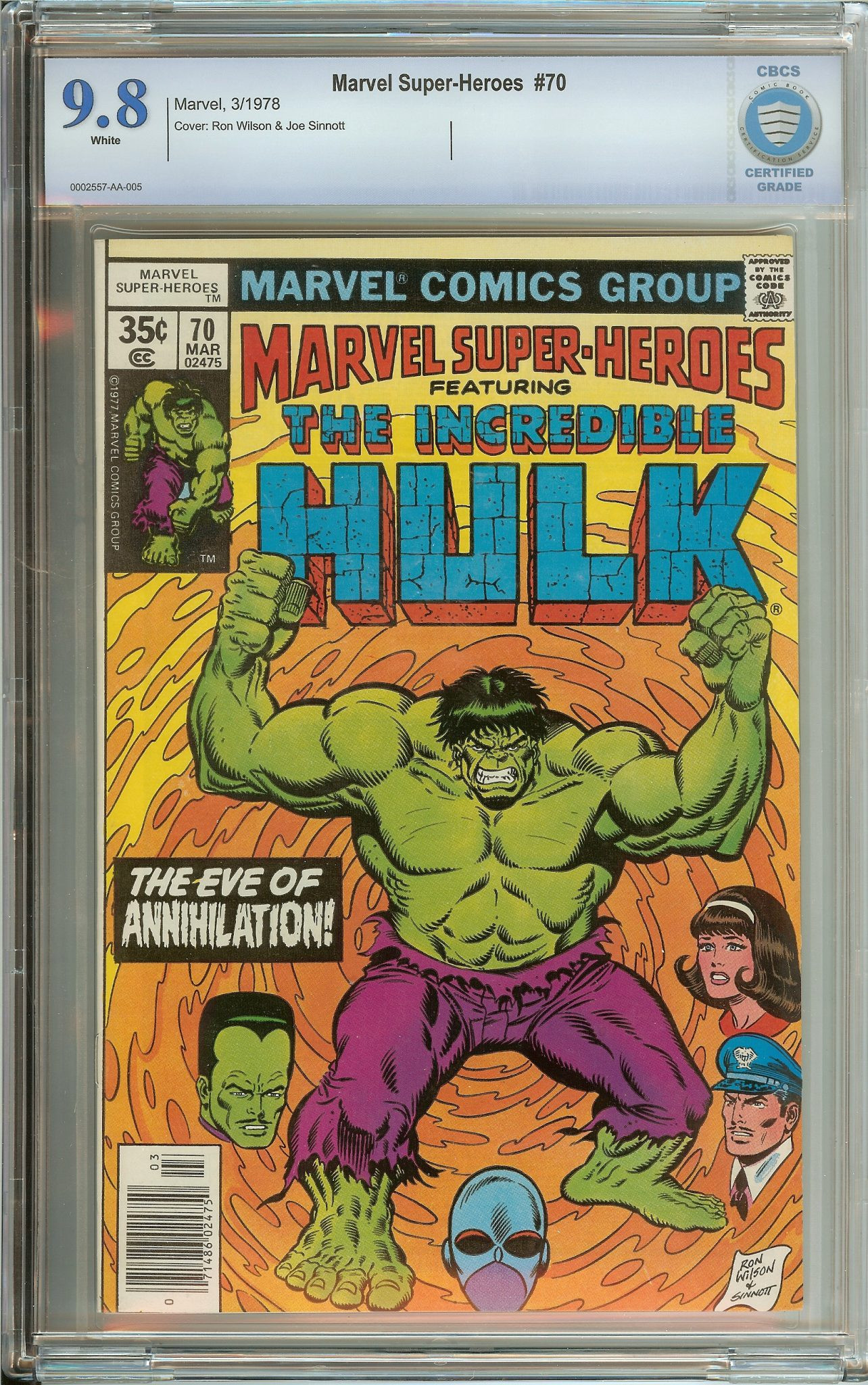MARVEL SUPER-HEROES #70 CBCS 9.8 WHITE PAGES | Reece's Rare Comics