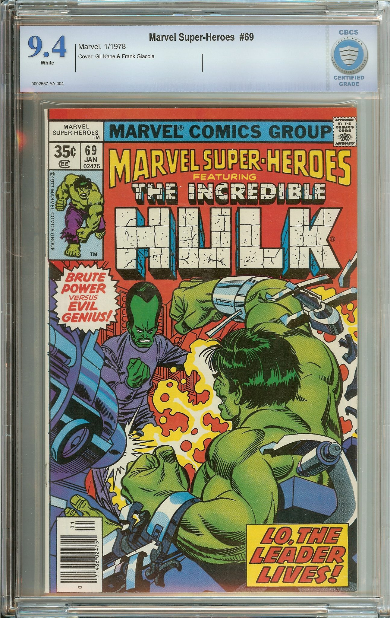 MARVEL SUPER-HEROES #69 CBCS 9.4 WHITE PAGES | Reece's Rare Comics