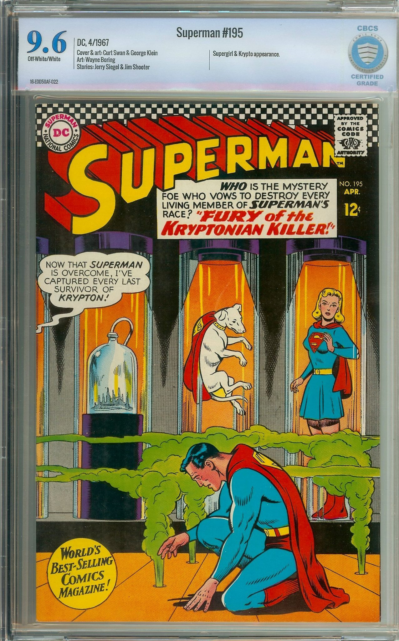 SUPERMAN #195 CBCS 9.6 OW/WH PAGES | Reece's Rare Comics