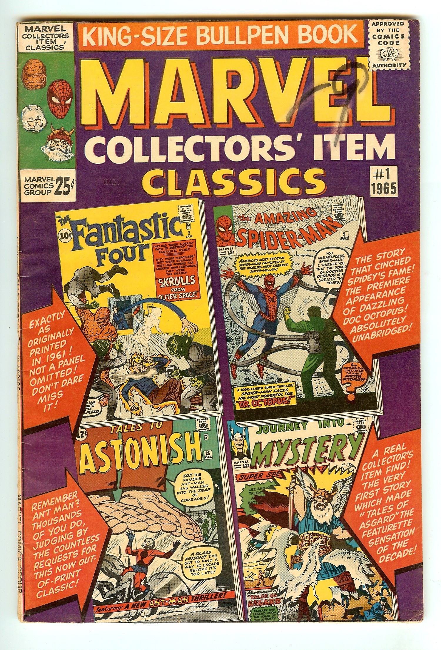 MARVEL COLLECTORS' ITEM CLASSICS #1 6.5 | Reece's Rare Comics