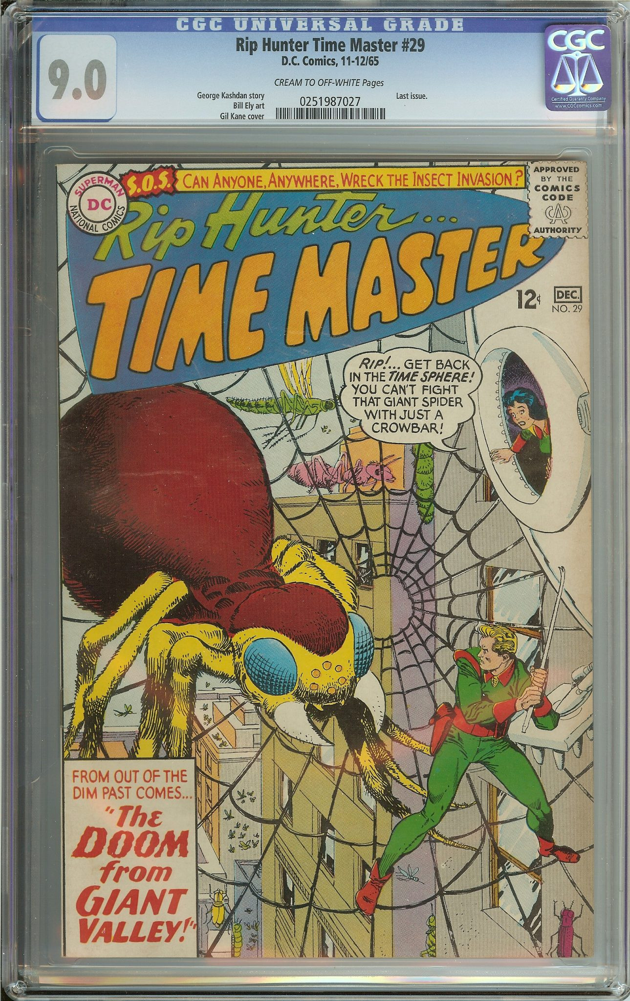 RIP HUNTER TIME MASTER #29 CGC 9.0 CR/OW PAGES | Reece's Rare Comics