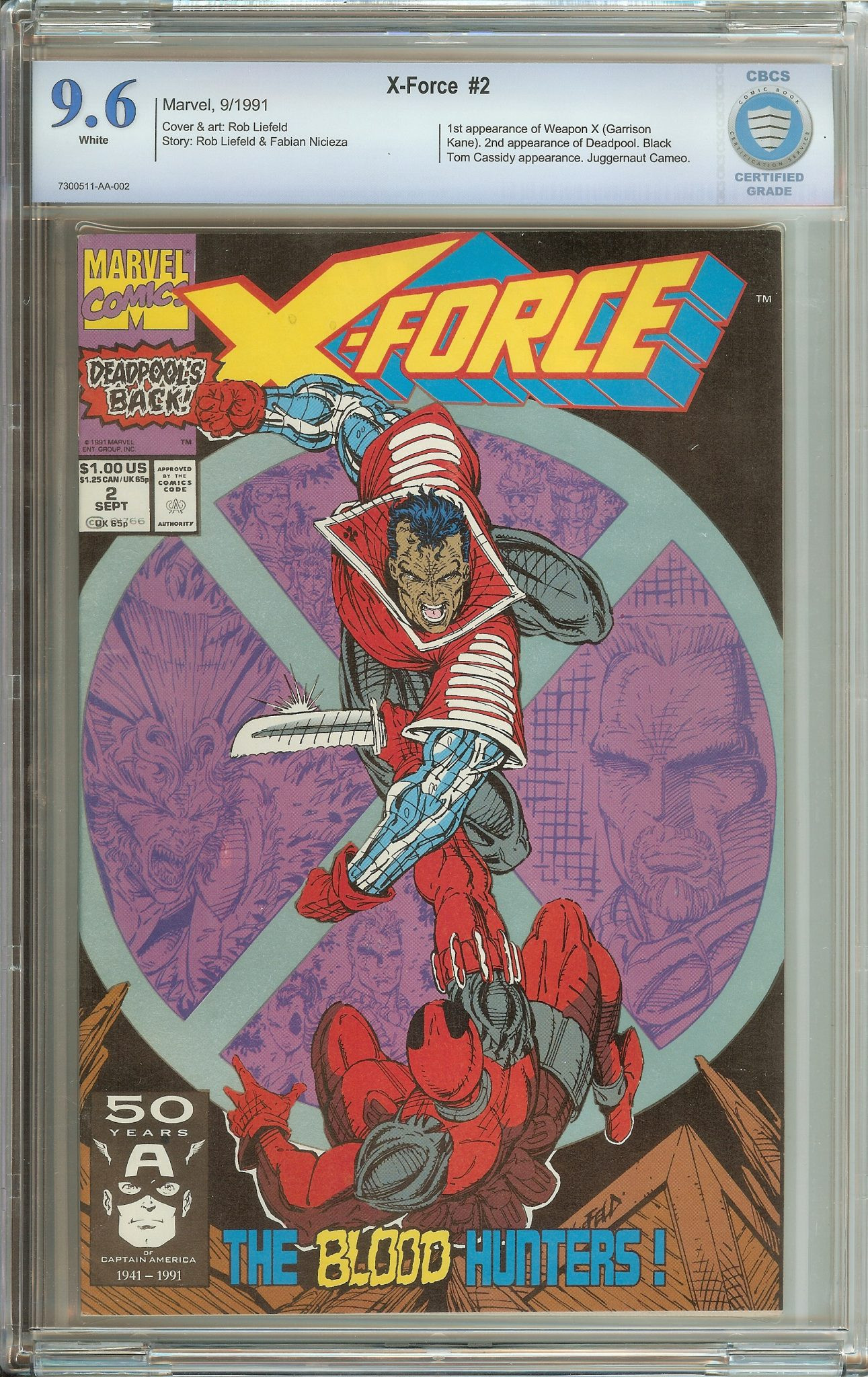 X-FORCE #2 CBCS 9.6 WHITE PAGES | Reece's Rare Comics