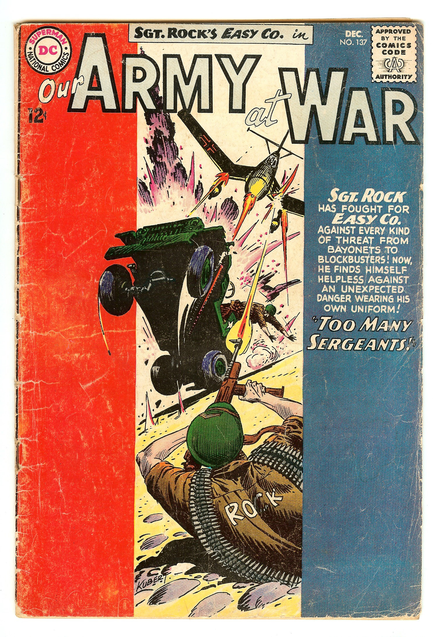 OUR ARMY AT WAR #137 2.5 | Reece's Rare Comics