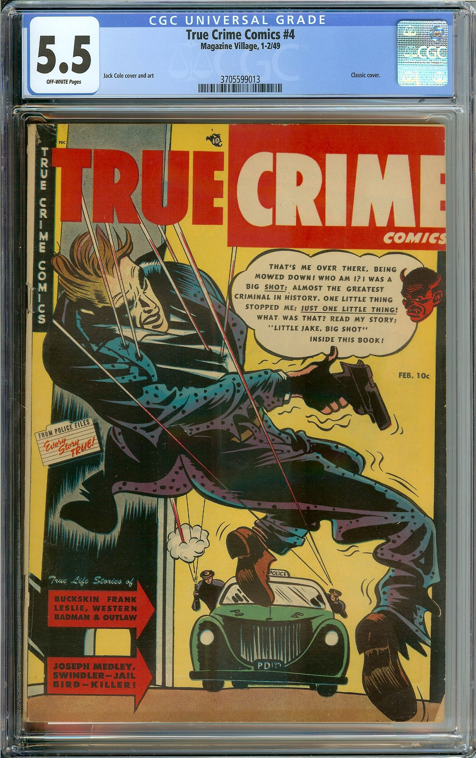 TRUE CRIME COMICS #4 CGC 5.5 OW PAGES | Reece's Rare Comics