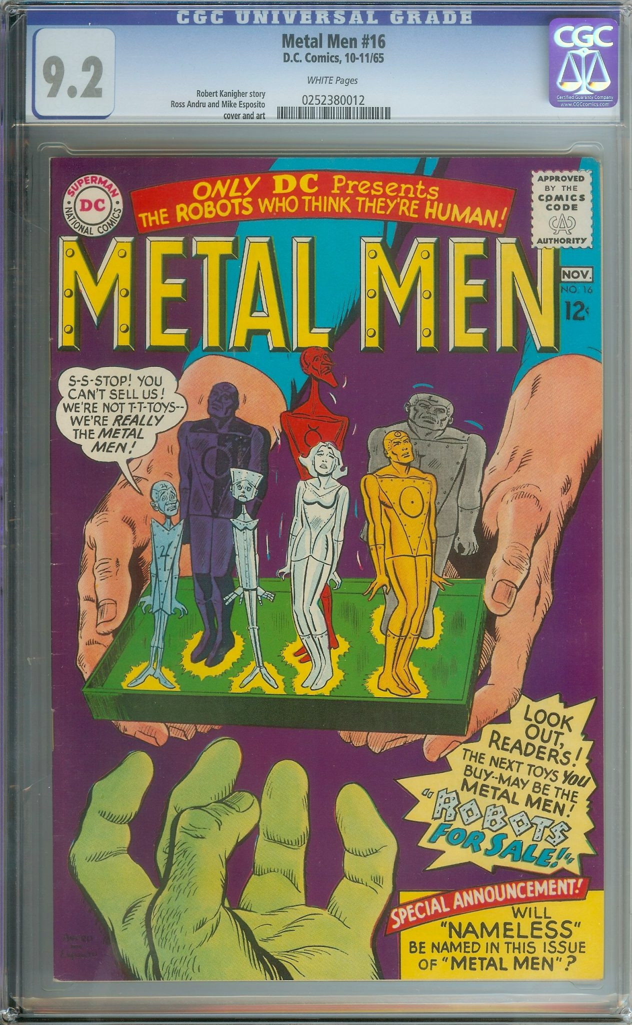 METAL MEN #16 CGC 9.2 WHITE PAGES | Reece's Rare Comics