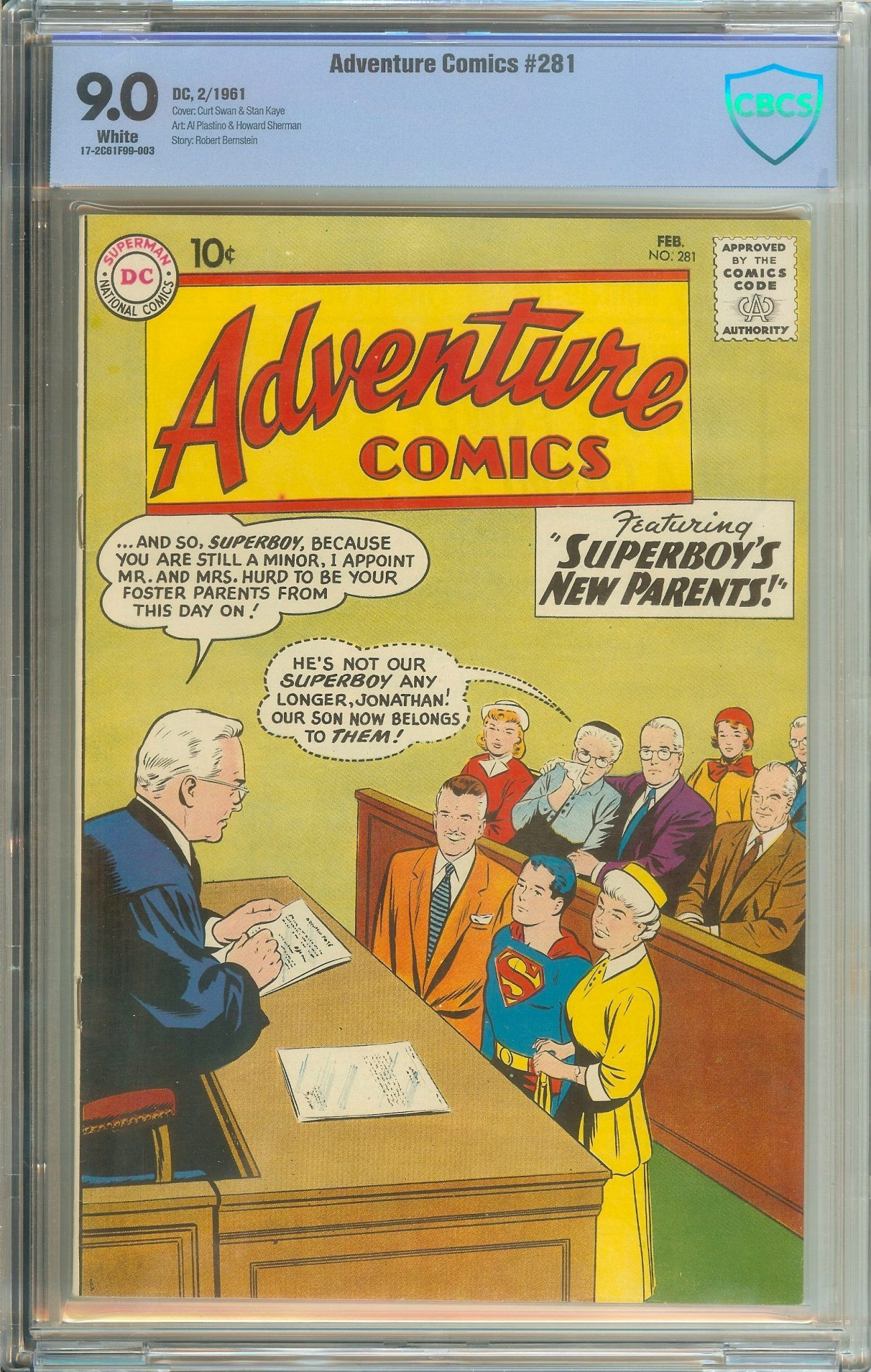 ADVENTURE COMICS #281 CBCS 9.0 WHITE PAGES | Reece's Rare Comics