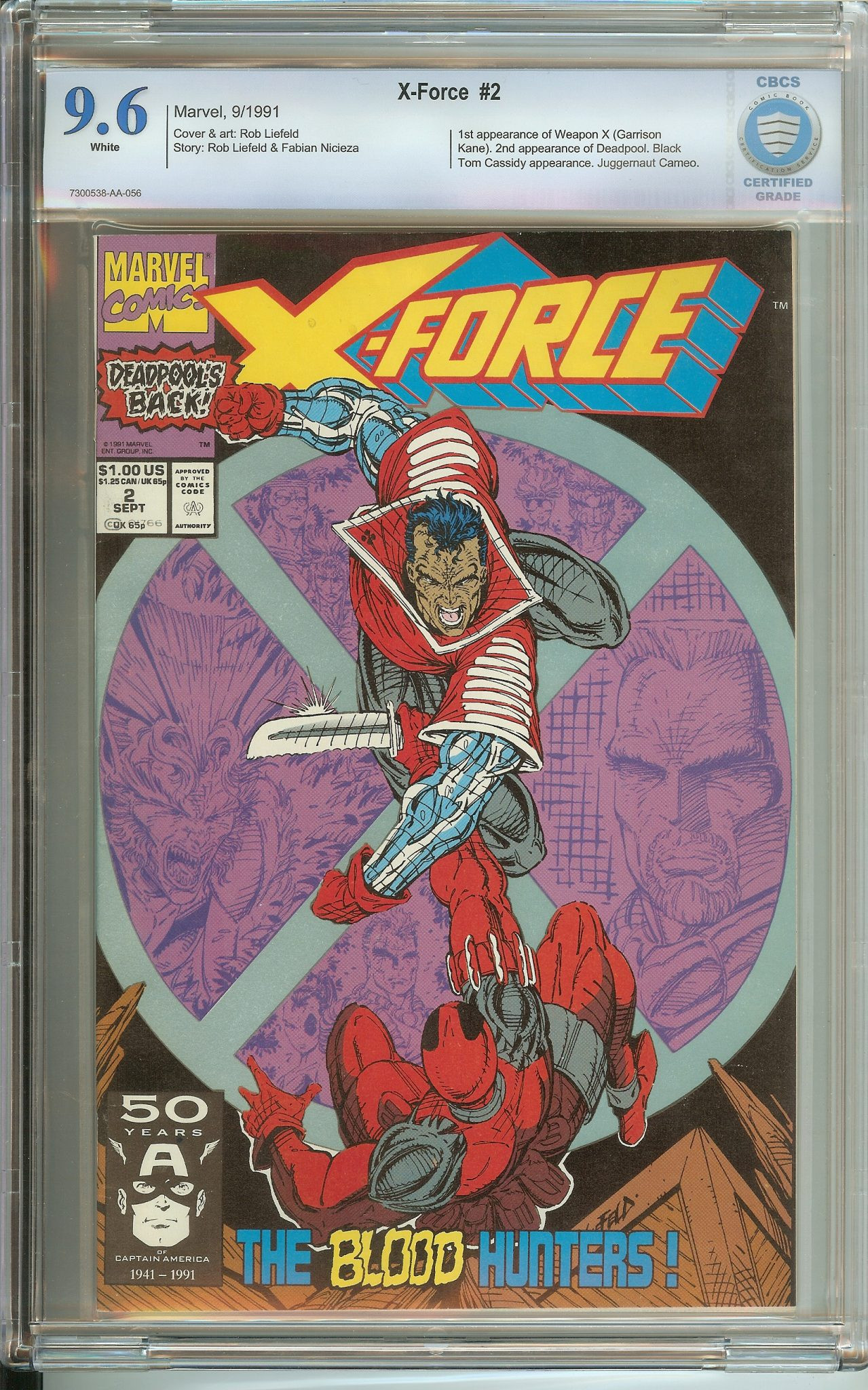 X-FORCE #2 CBCS 9.6 WHITE PAGES | Reece's Rare Comics