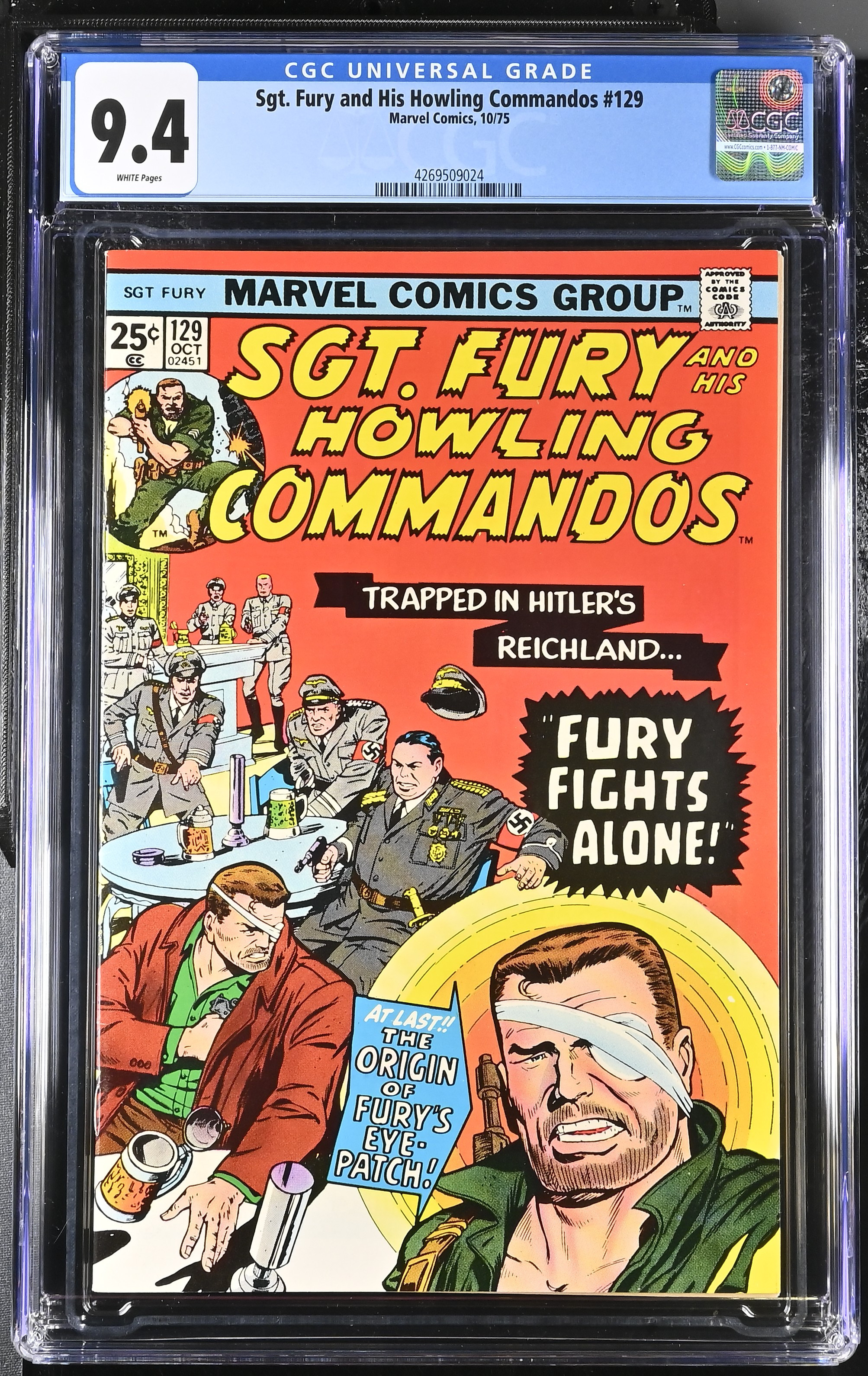 SGT. FURY AND HIS HOWLING COMMANDOS #129 CGC 9.4 WHITE PAGES | Reece's ...