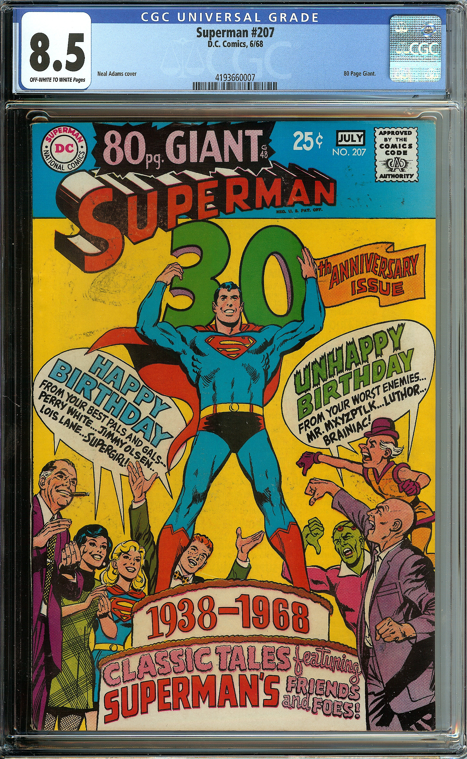 SUPERMAN #207 CGC 8.5 OW/WH PAGES | Reece's Rare Comics