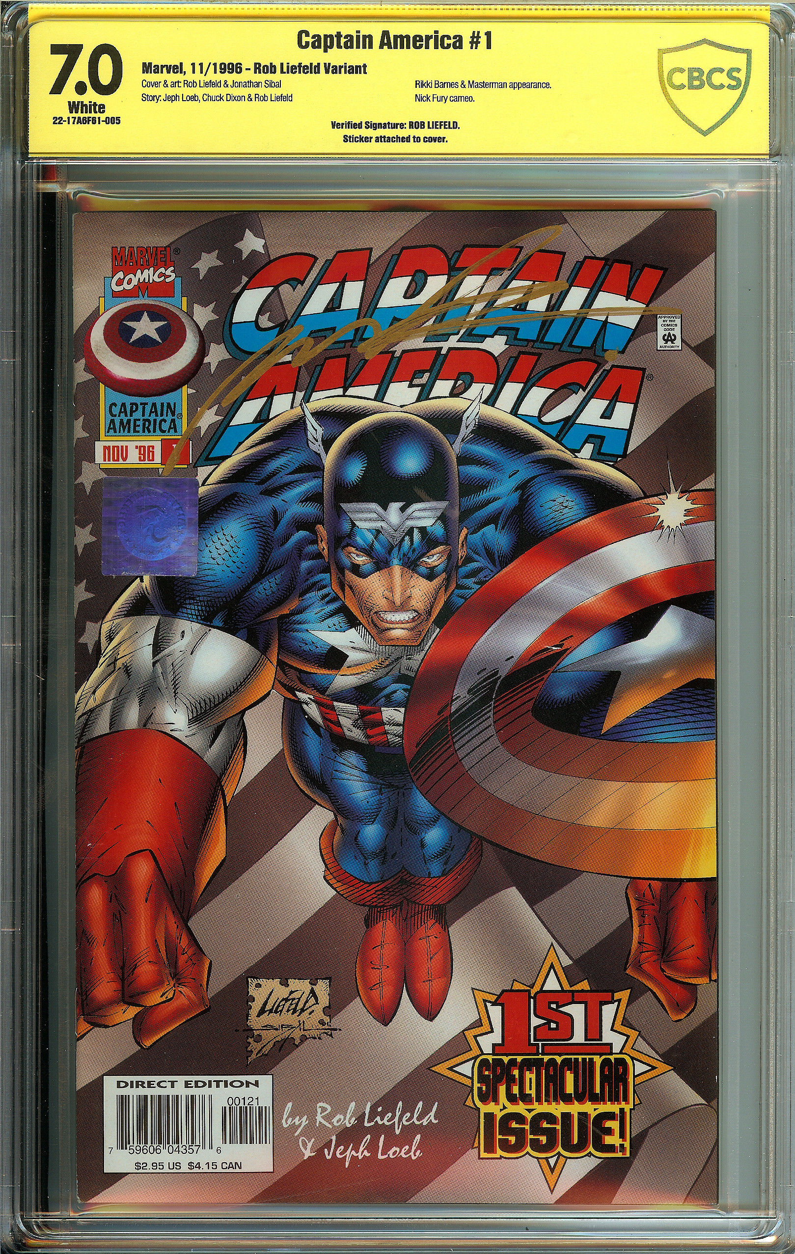 CAPTAIN AMERICA #1 CBCS 7.0 WHITE PAGES | Reece's Rare Comics