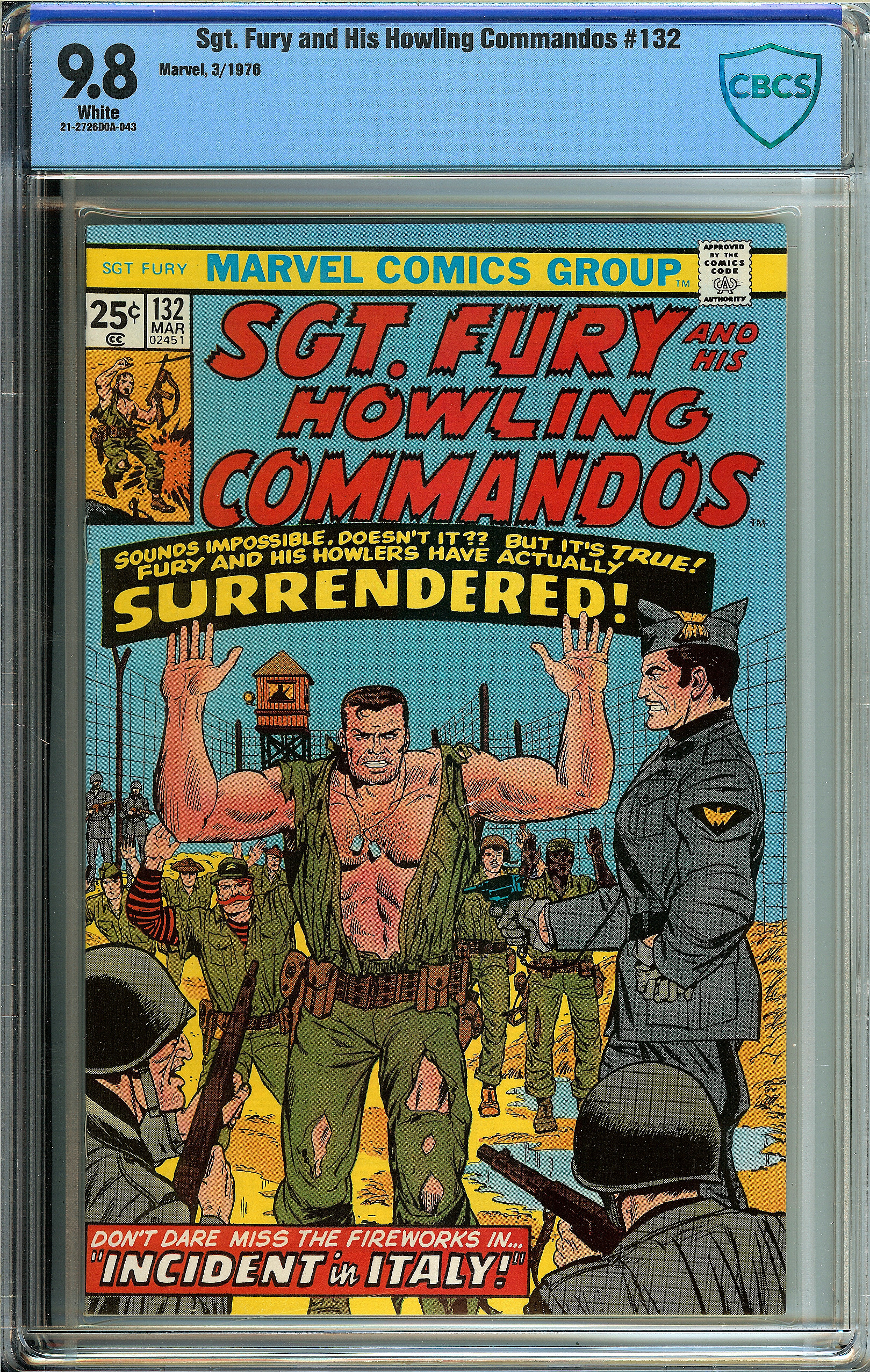 SGT. FURY AND HIS HOWLING COMMANDOS #132 CBCS 9.8 WHITE PAGES | Reece's ...