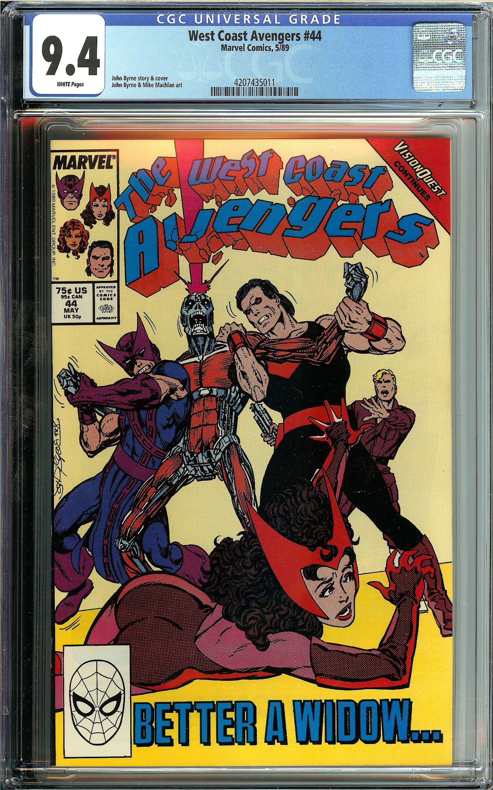 WEST COAST AVENGERS #44 CGC 9.4 WHITE PAGES | Reece's Rare Comics