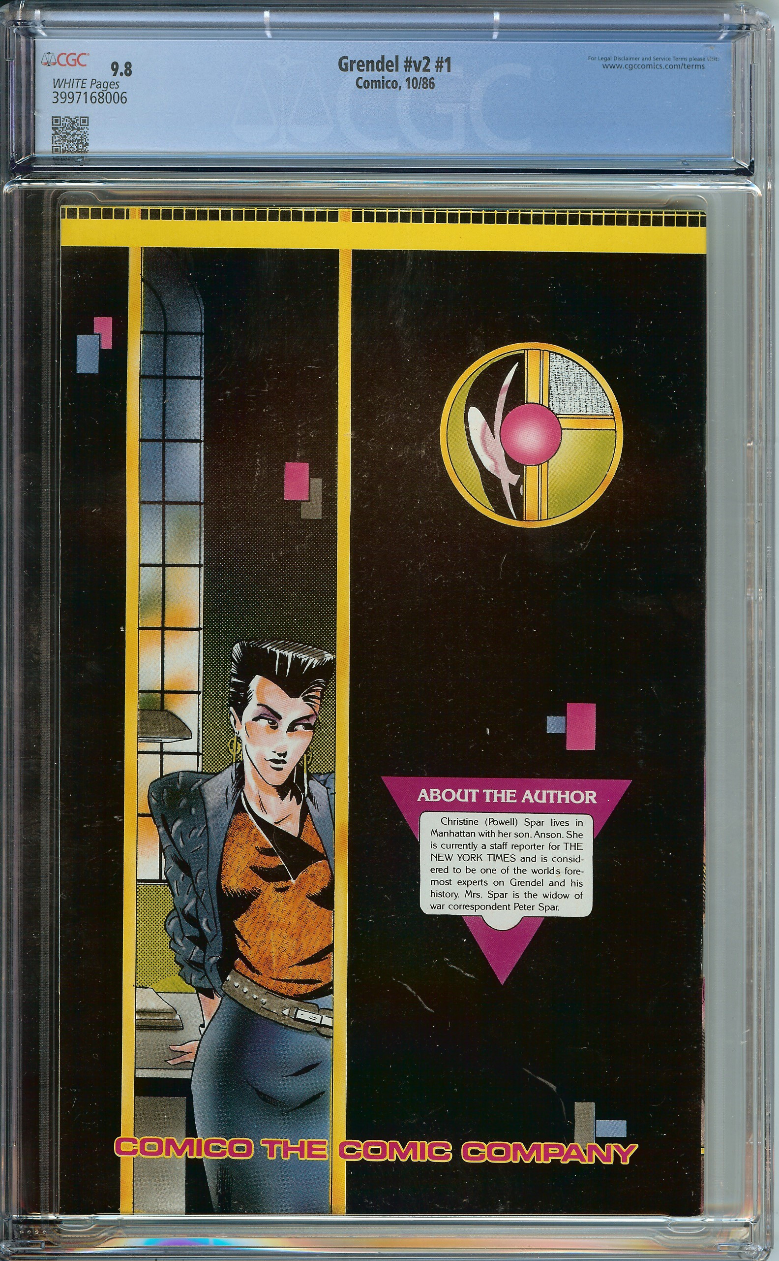 GRENDEL #V2 #1 CGC 9.8 WHITE PAGES | Reece's Rare Comics