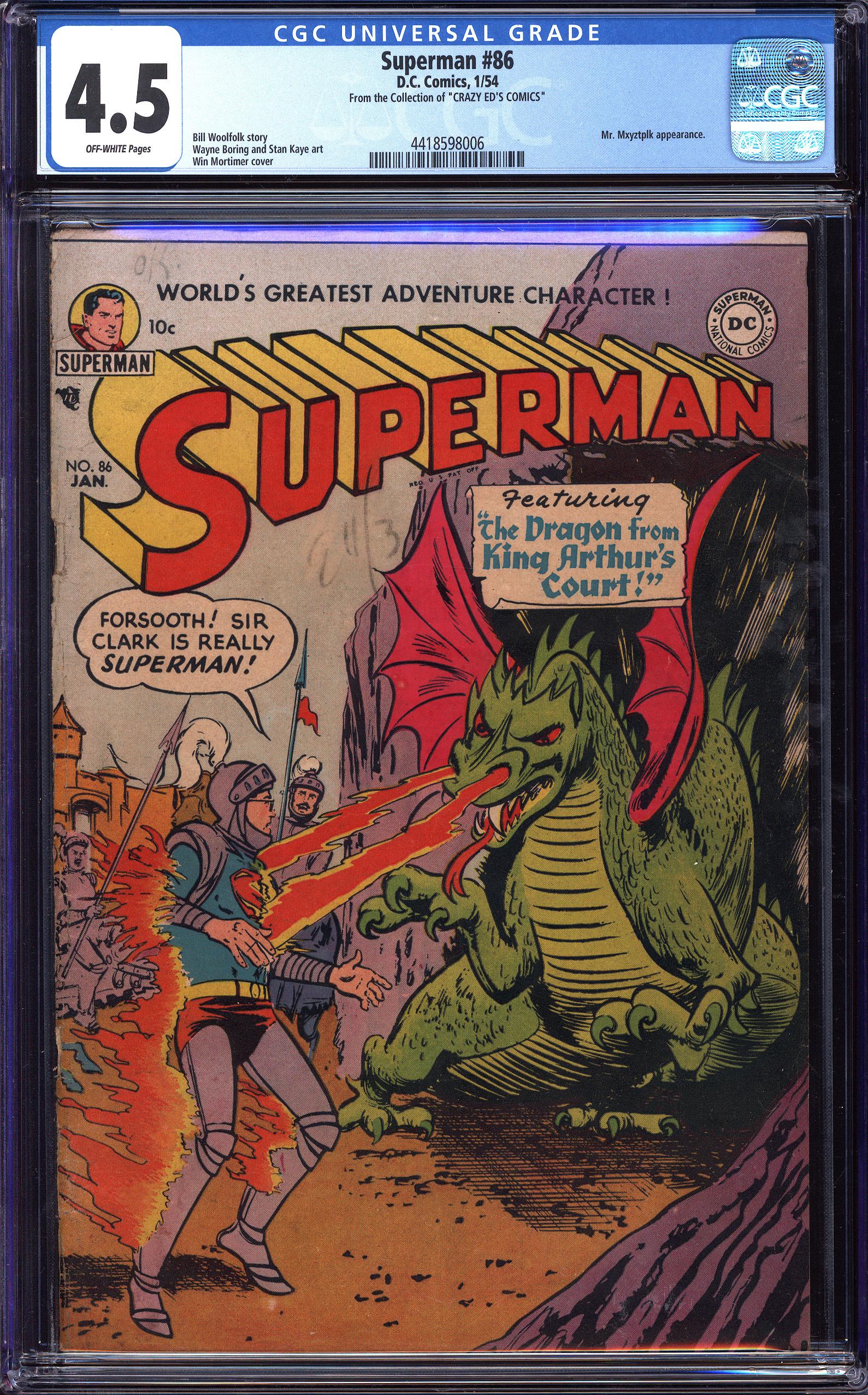 SUPERMAN #86 CGC 4.5 OW PAGES | Reece's Rare Comics