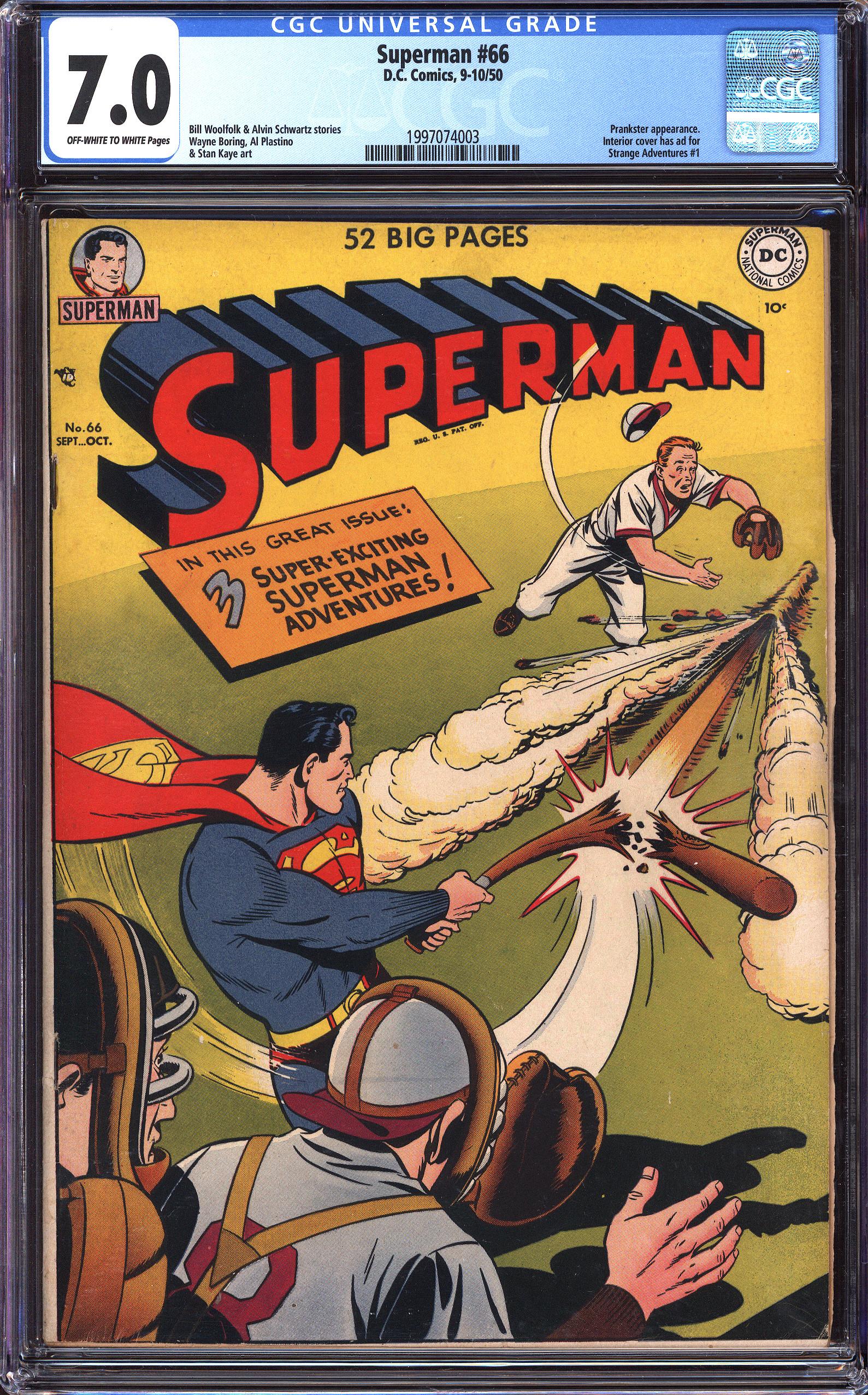 SUPERMAN #66 CGC 7.0 OW/WH PAGES | Reece's Rare Comics
