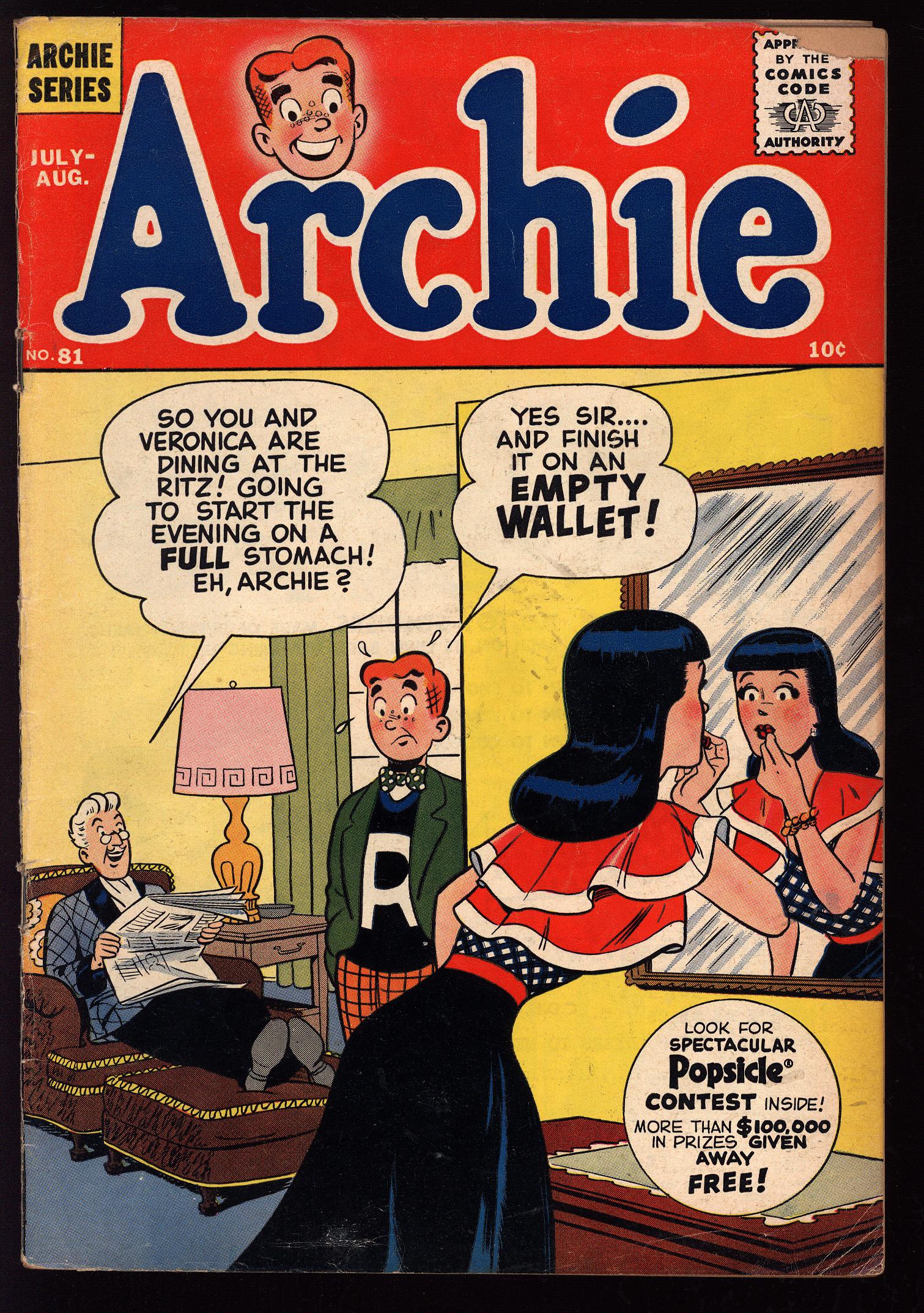 ARCHIE COMICS #81 4.5 | Reece's Rare Comics