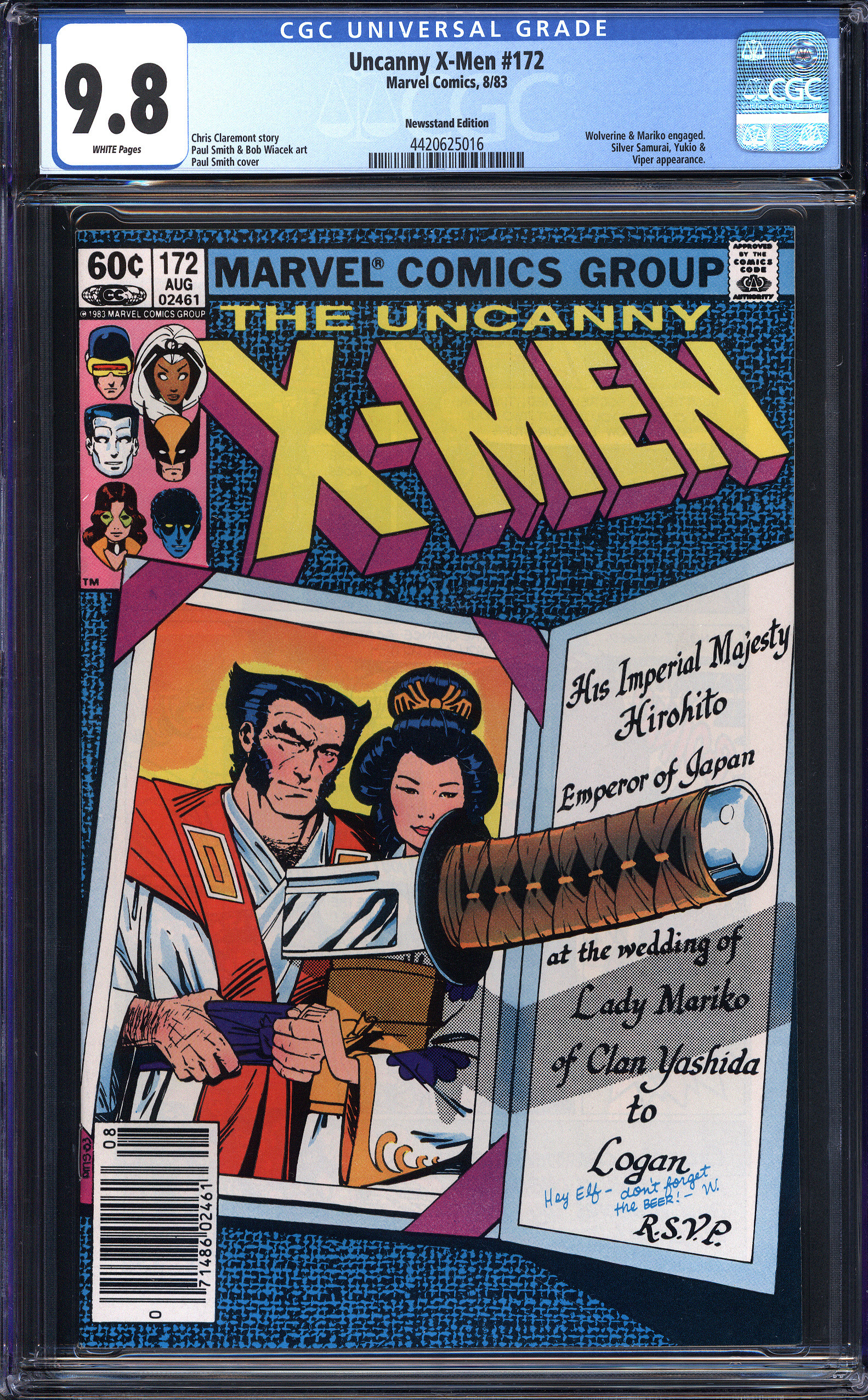 X-MEN #172 CGC 9.8 WHITE PAGES | Reece's Rare Comics