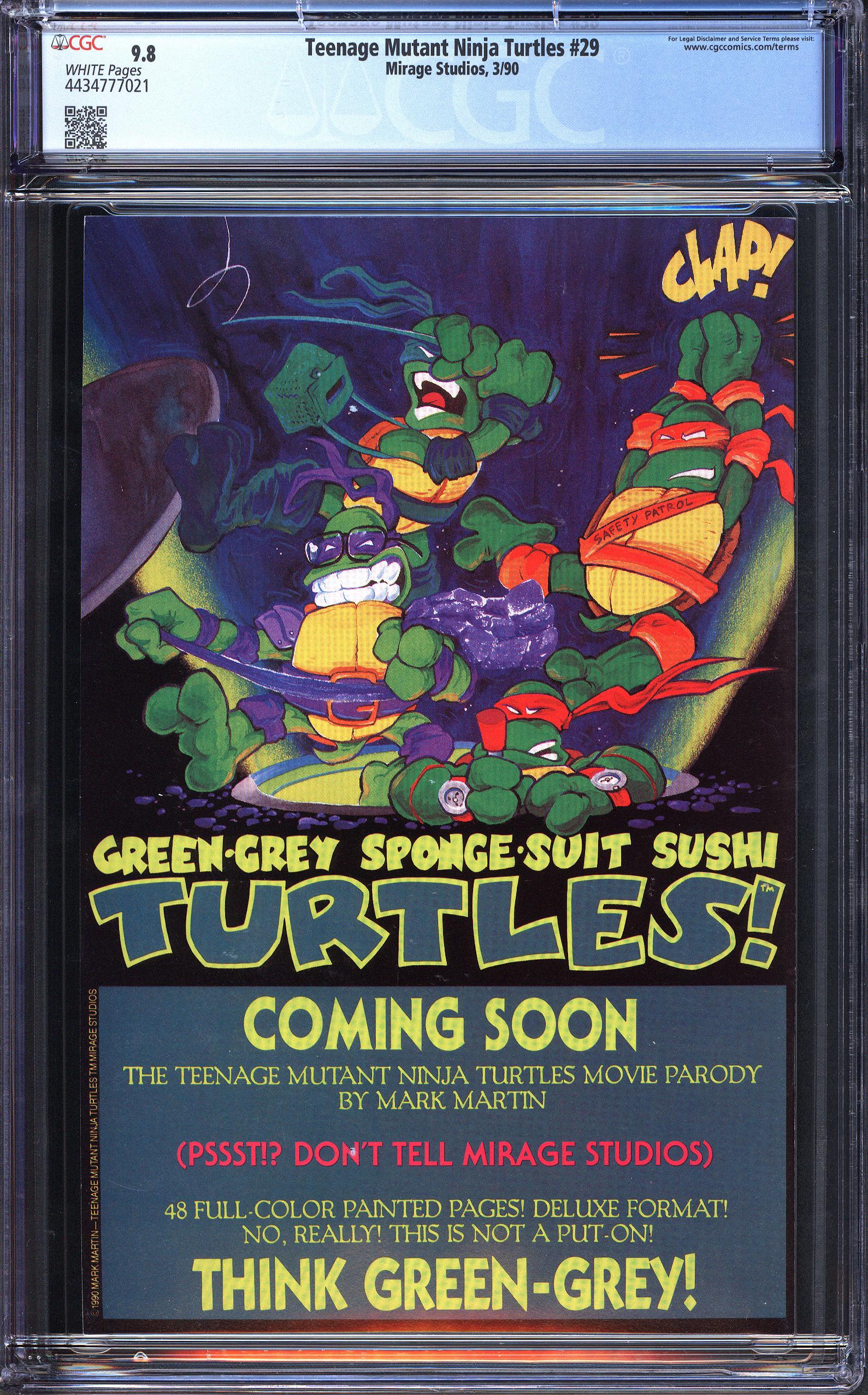 TEENAGE MUTANT NINJA TURTLES #29 CGC 9.8 WHITE PAGES | Reece's Rare Comics