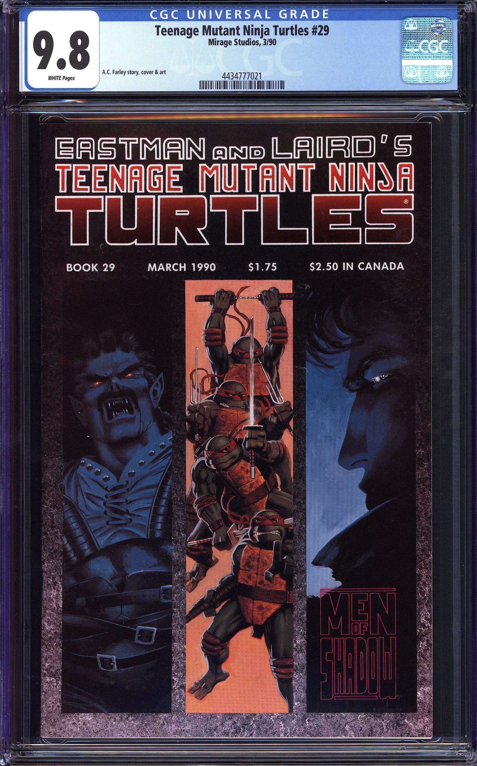 TEENAGE MUTANT NINJA TURTLES #29 CGC 9.8 WHITE PAGES | Reece's Rare Comics