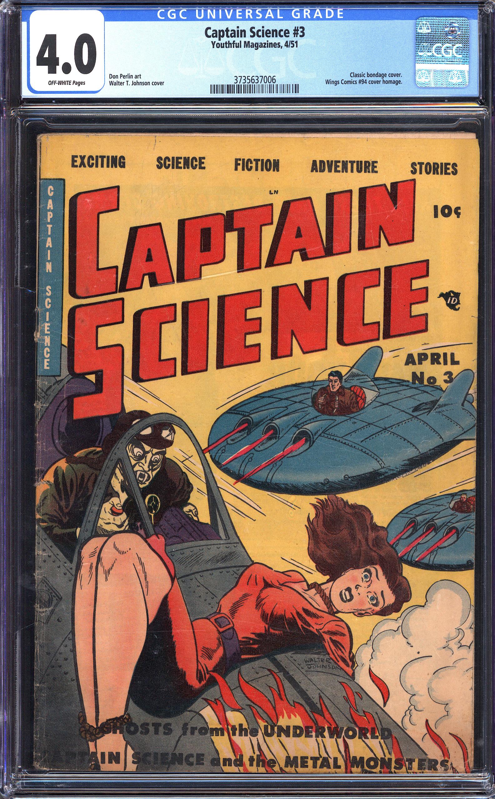 CAPTAIN SCIENCE #3 CGC 4.0 OW PAGES | Reece's Rare Comics