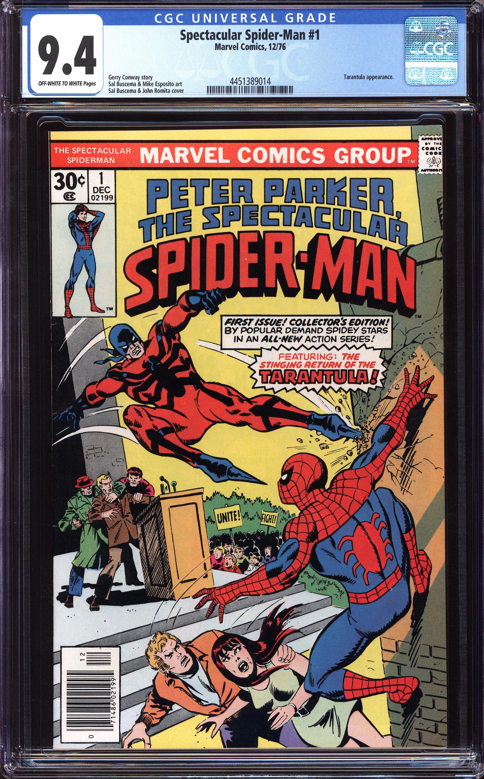 SPECTACULAR SPIDER-MAN #1 CGC 9.4 OW/WH PAGES | Reece's Rare Comics