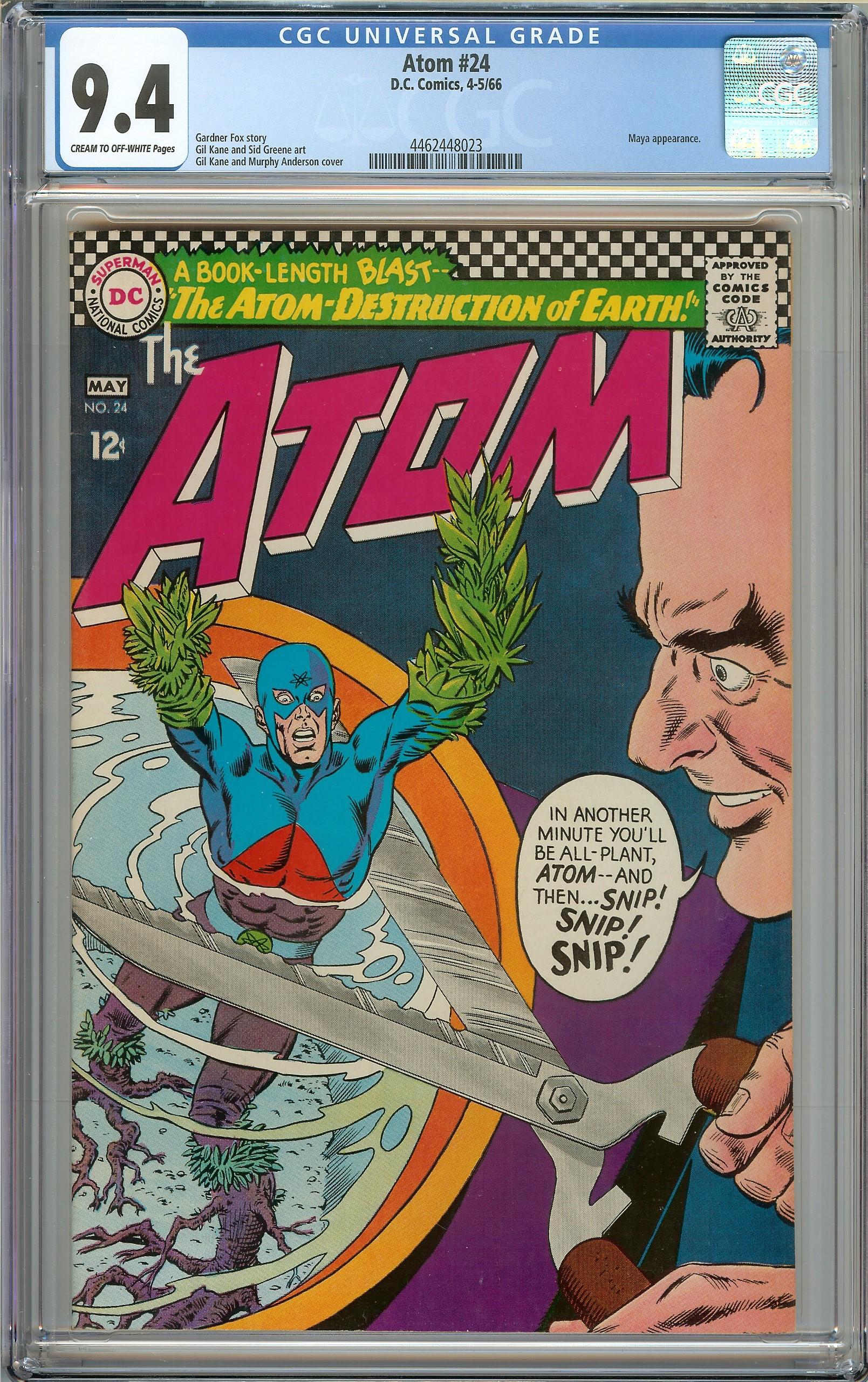 ATOM #24 CGC 9.4 CR/OW PAGES | Reece's Rare Comics