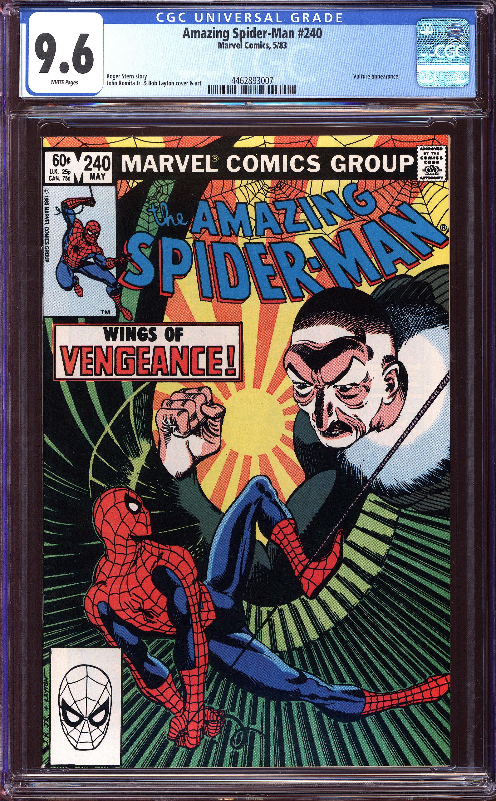 AMAZING SPIDER-MAN #240 CGC 9.6 WHITE PAGES | Reece's Rare Comics