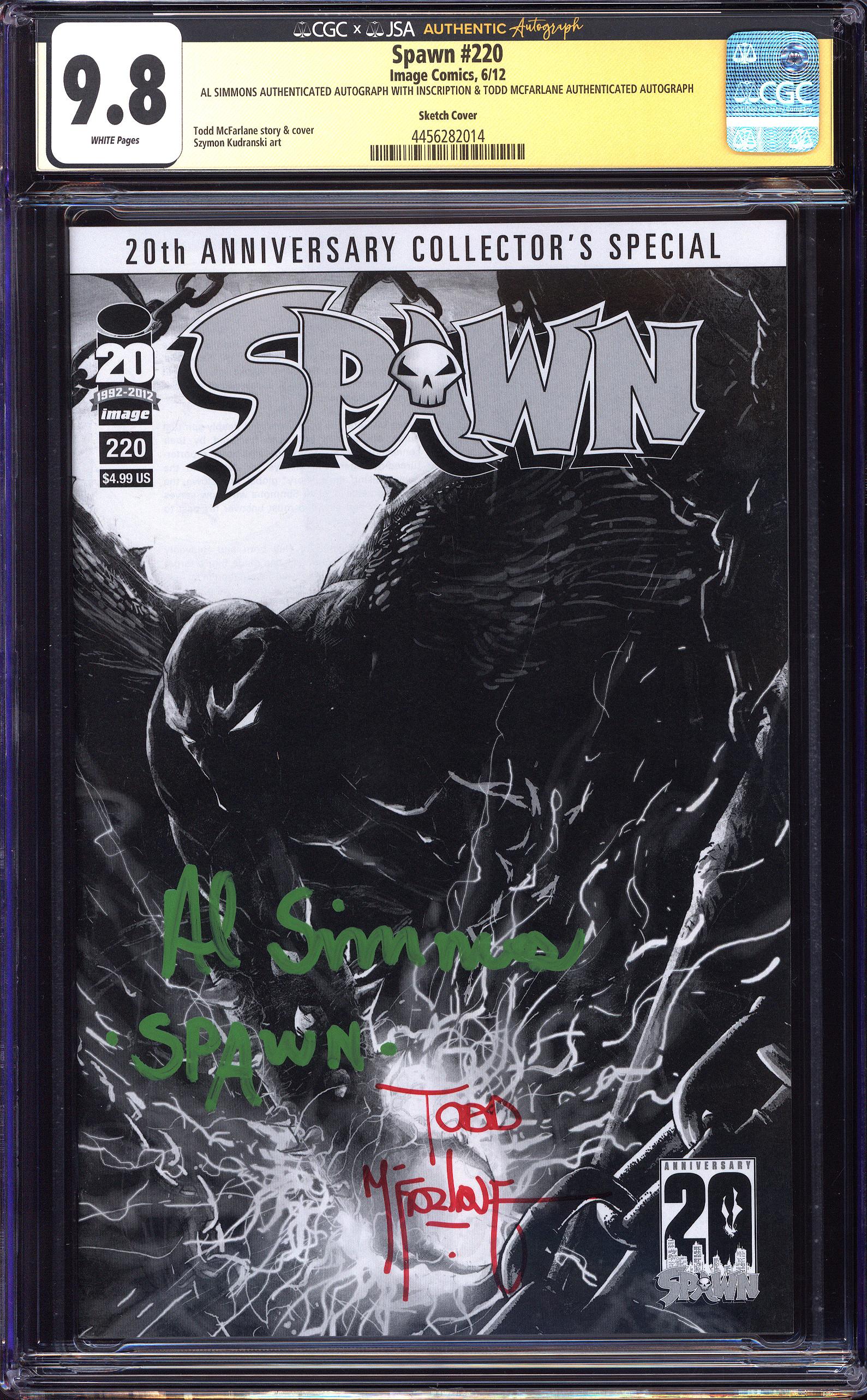 SPAWN #220 CGC 9.8 WHITE PAGES | Reece's Rare Comics