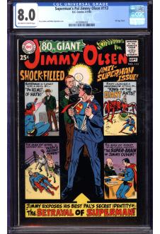 SUPERMAN'S PAL JIMMY OLSEN #113 CGC 8.0 OW/WH PAGES | Reece's Rare Comics