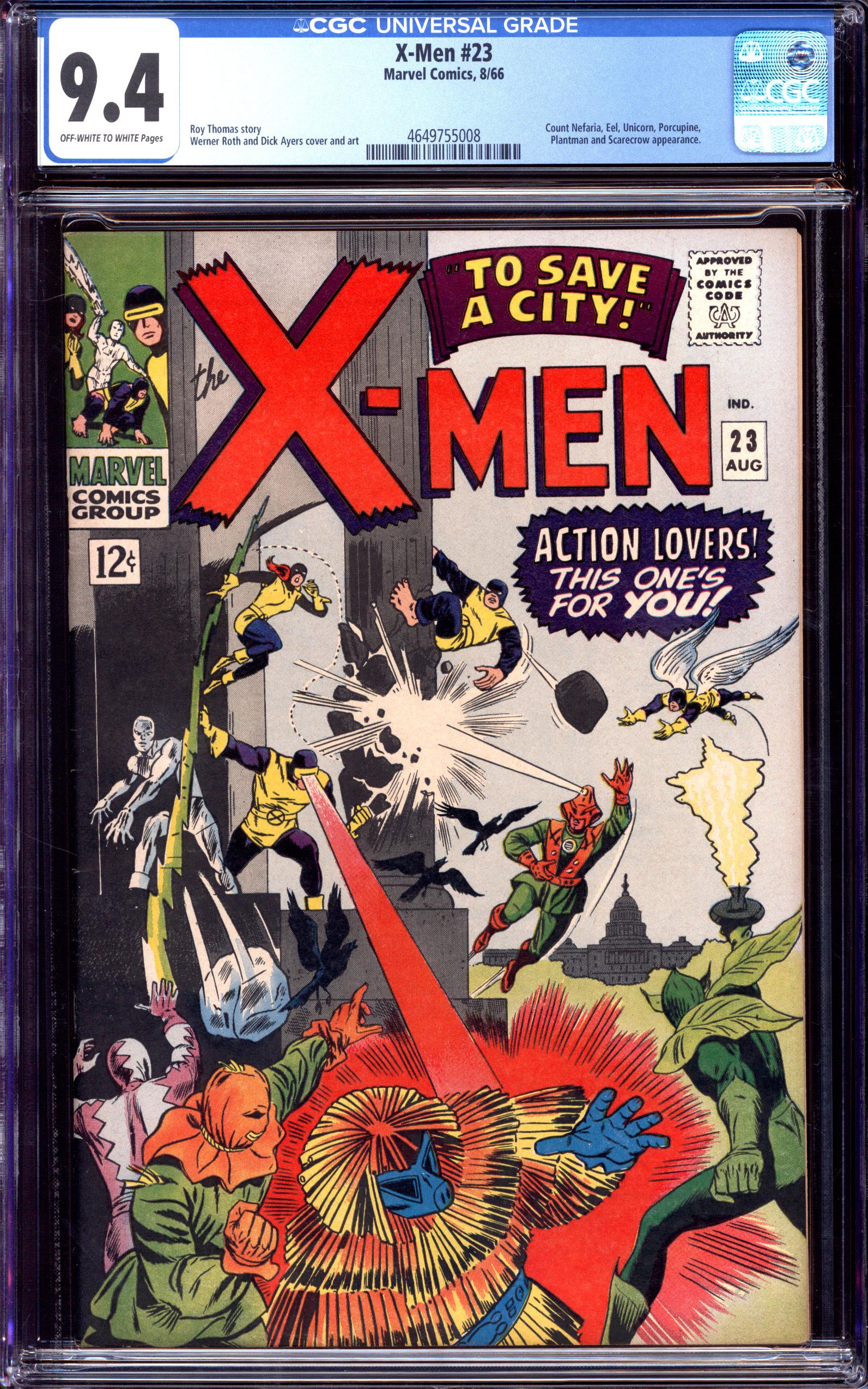 X-MEN #23 CGC 9.4 OW/WH PAGES | Reece's Rare Comics