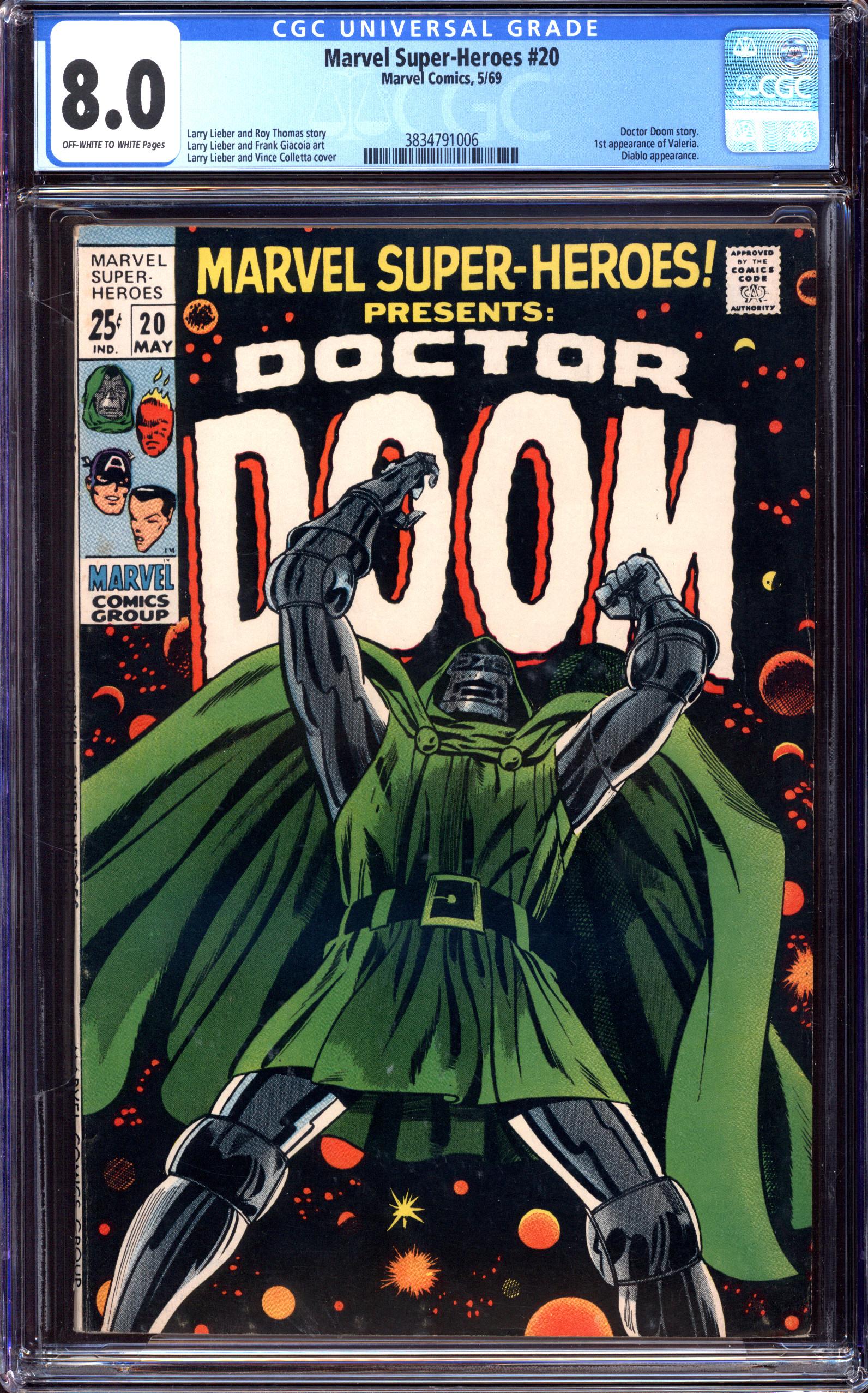 MARVEL SUPER-HEROES #20 CGC 8.0 OW/WH PAGES | Reece's Rare Comics