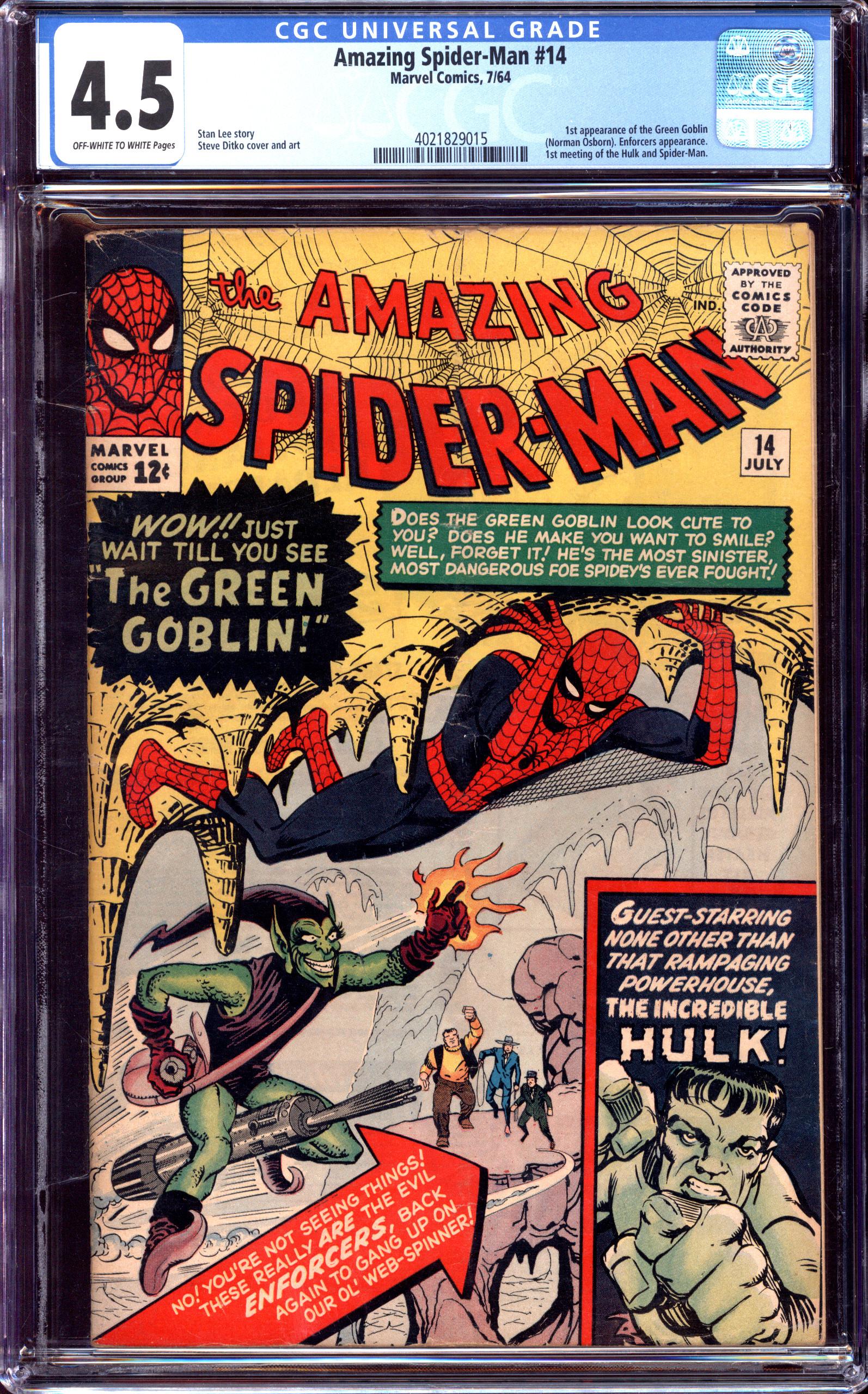 AMAZING SPIDER-MAN #14 CGC 4.5 OW/WH PAGES | Reece's Rare Comics