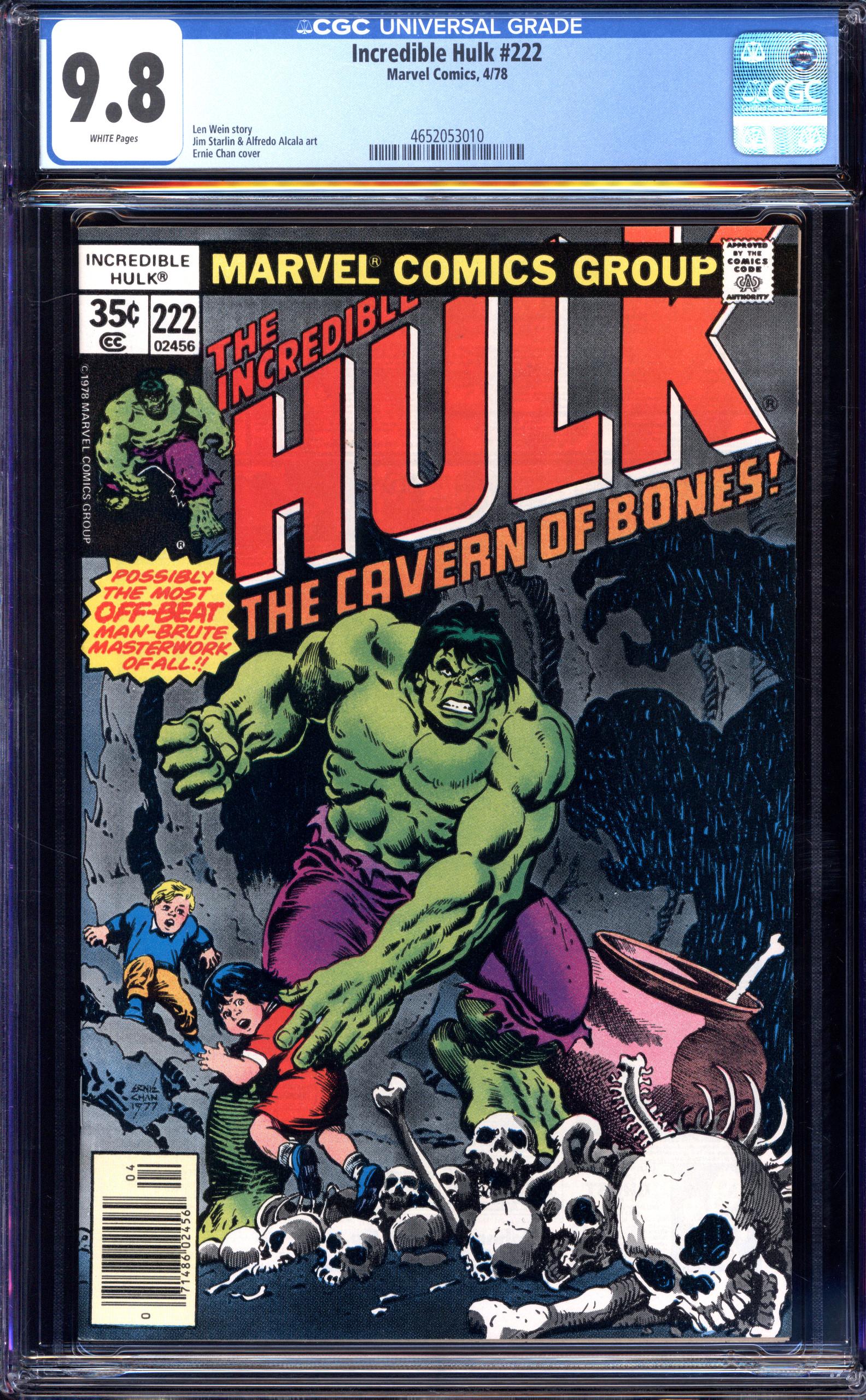 INCREDIBLE HULK #222 CGC 9.8 WHITE PAGES | Reece's Rare Comics