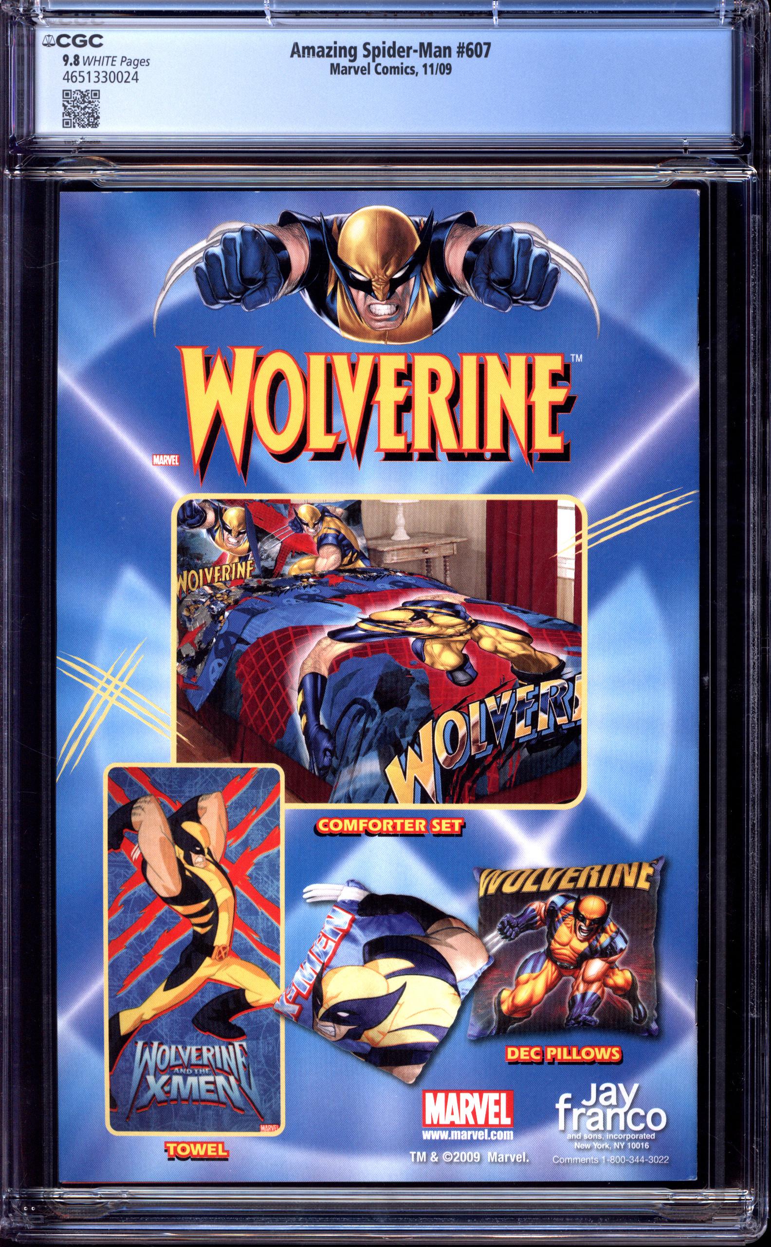 AMAZING SPIDER-MAN #607 CGC 9.8 WHITE PAGES | Reece's Rare Comics