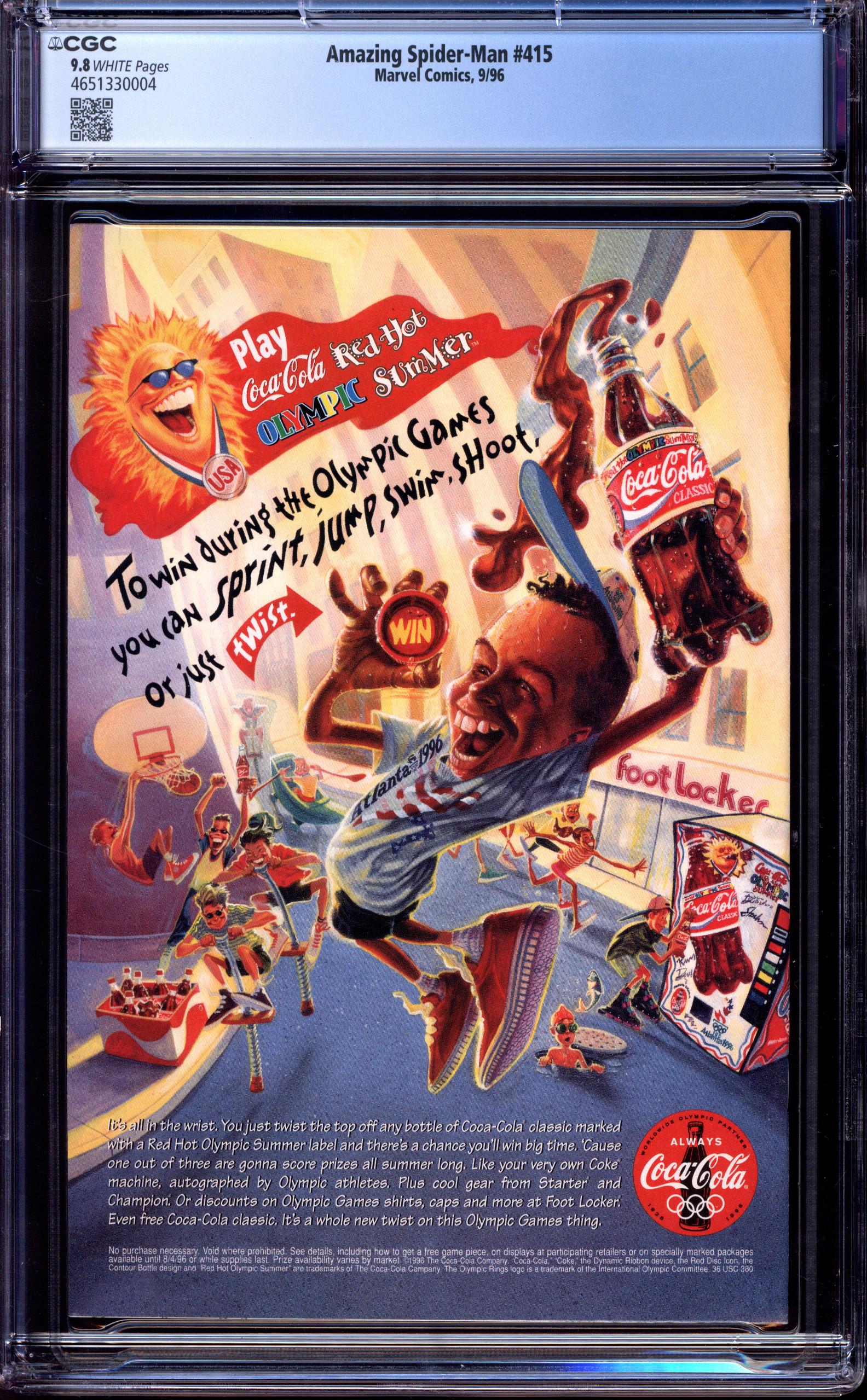 AMAZING SPIDER-MAN #415 CGC 9.8 WHITE PAGES | Reece's Rare Comics