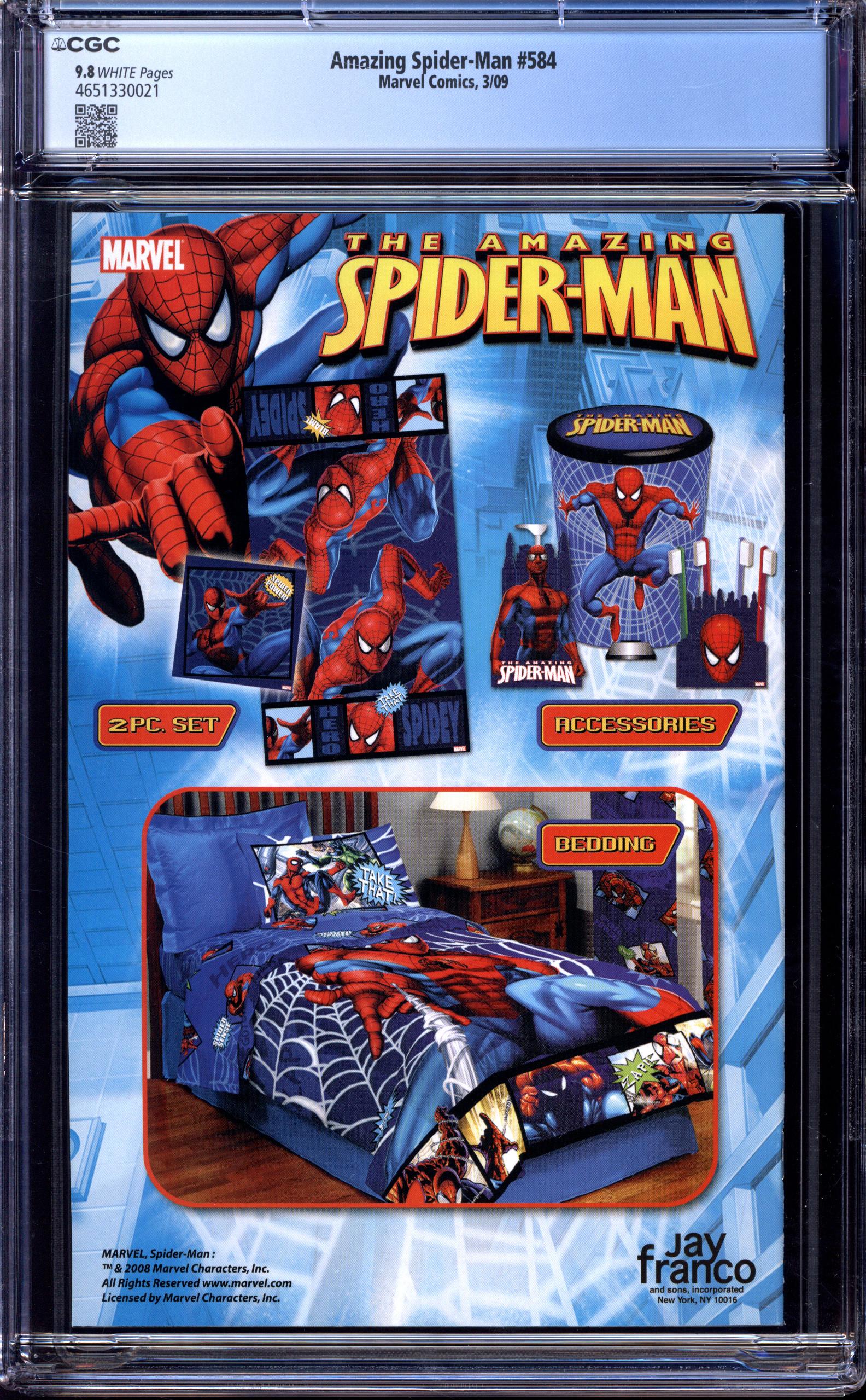 AMAZING SPIDER-MAN #584 CGC 9.8 WHITE PAGES | Reece's Rare Comics