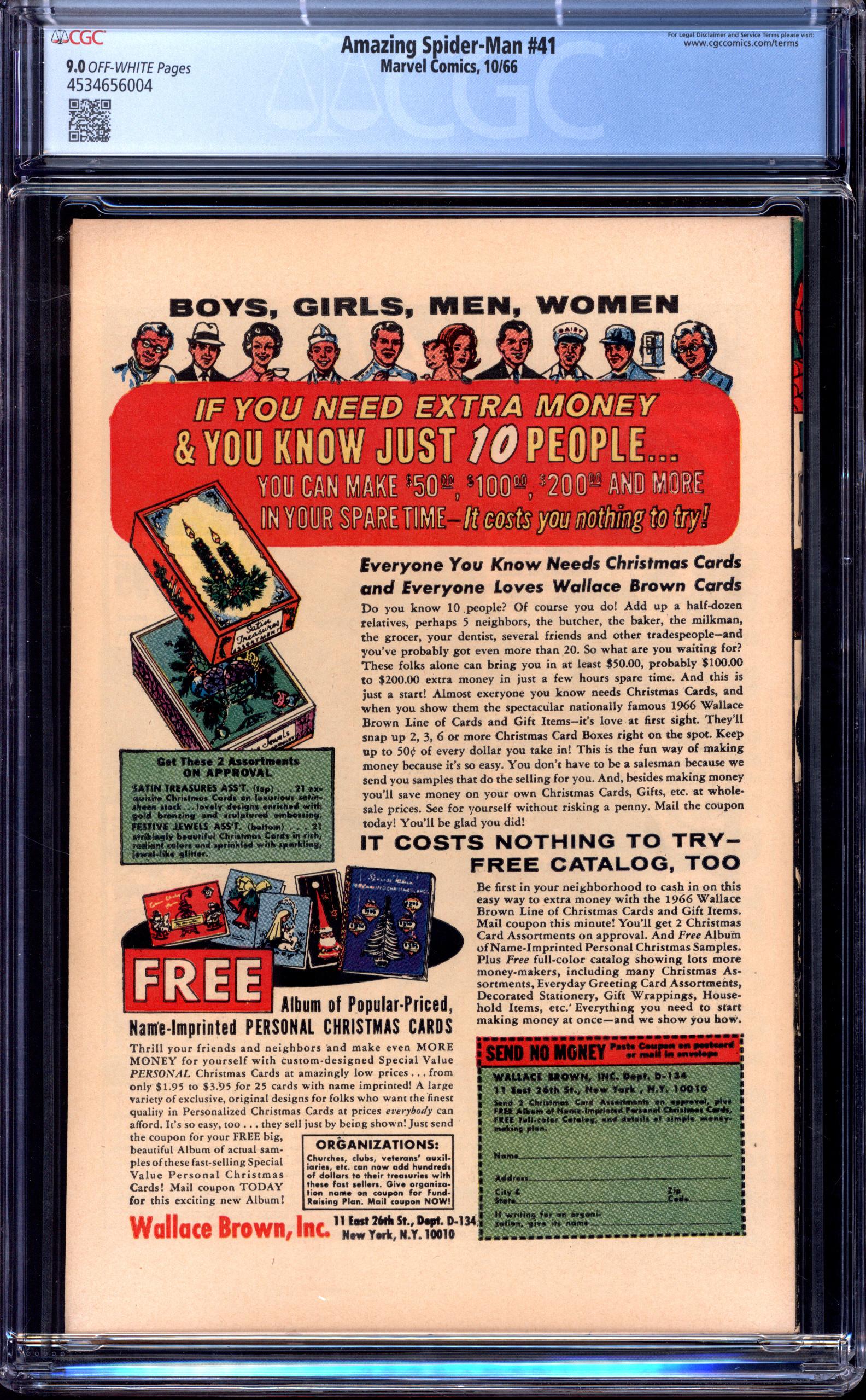 AMAZING SPIDER-MAN #41 CGC 9.0 OW PAGES | Reece's Rare Comics