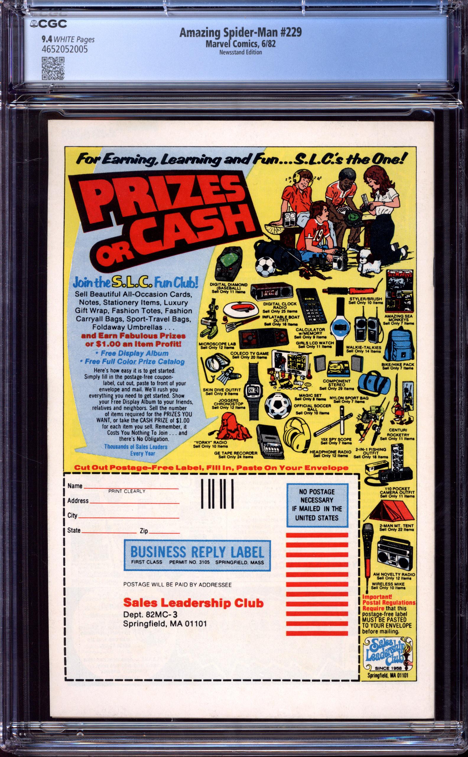 AMAZING SPIDER-MAN #229 CGC 9.4 WHITE PAGES | Reece's Rare Comics