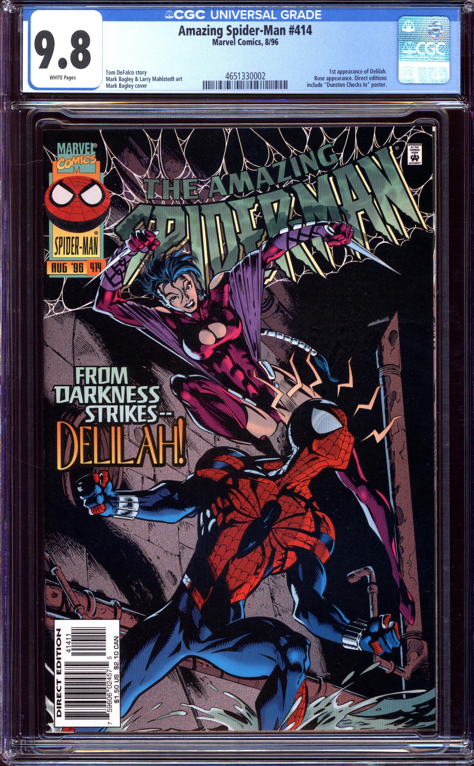 AMAZING SPIDER-MAN #414 CGC 9.8 WHITE PAGES | Reece's Rare Comics