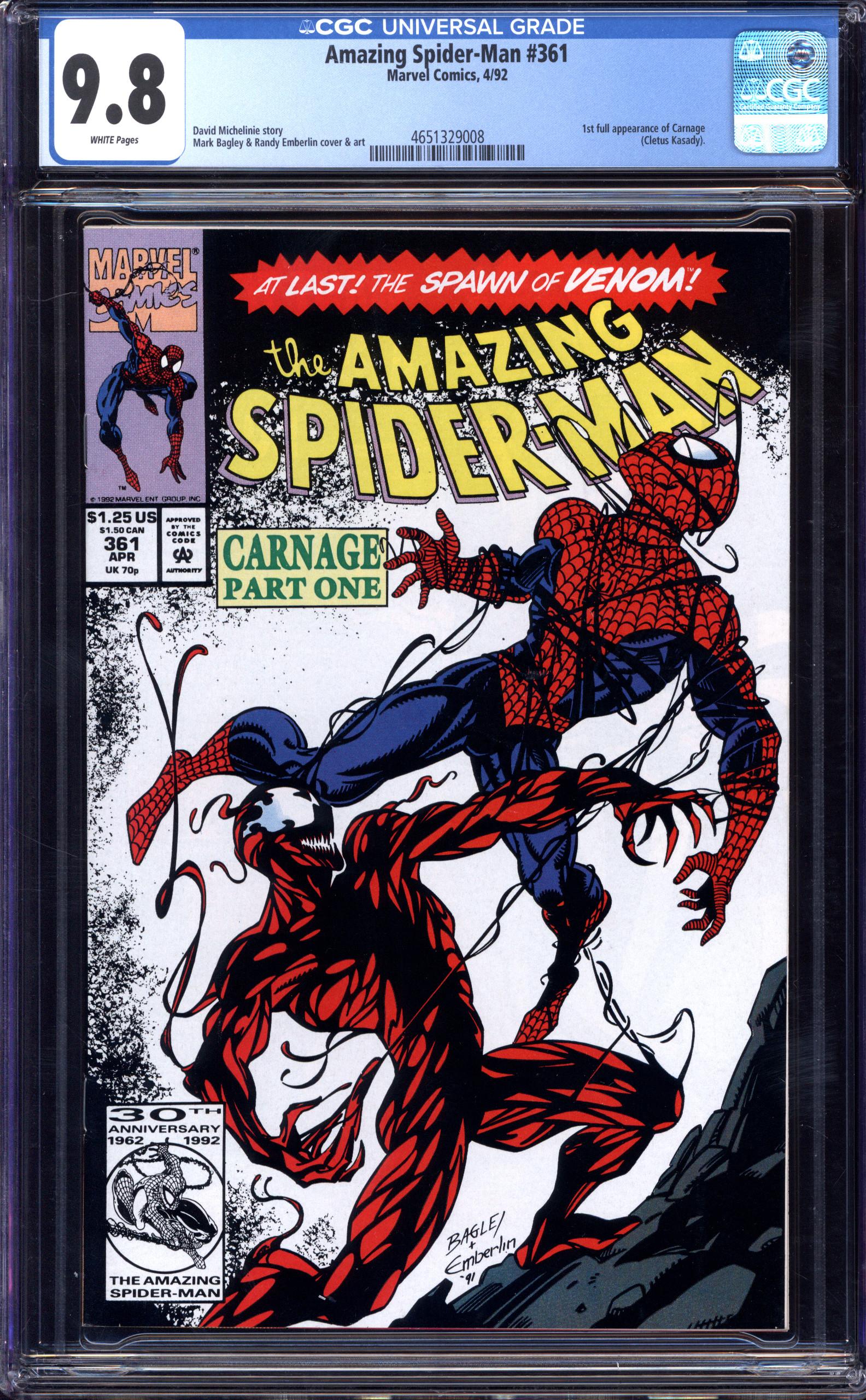 AMAZING SPIDER-MAN #361 CGC 9.8 WHITE PAGES | Reece's Rare Comics
