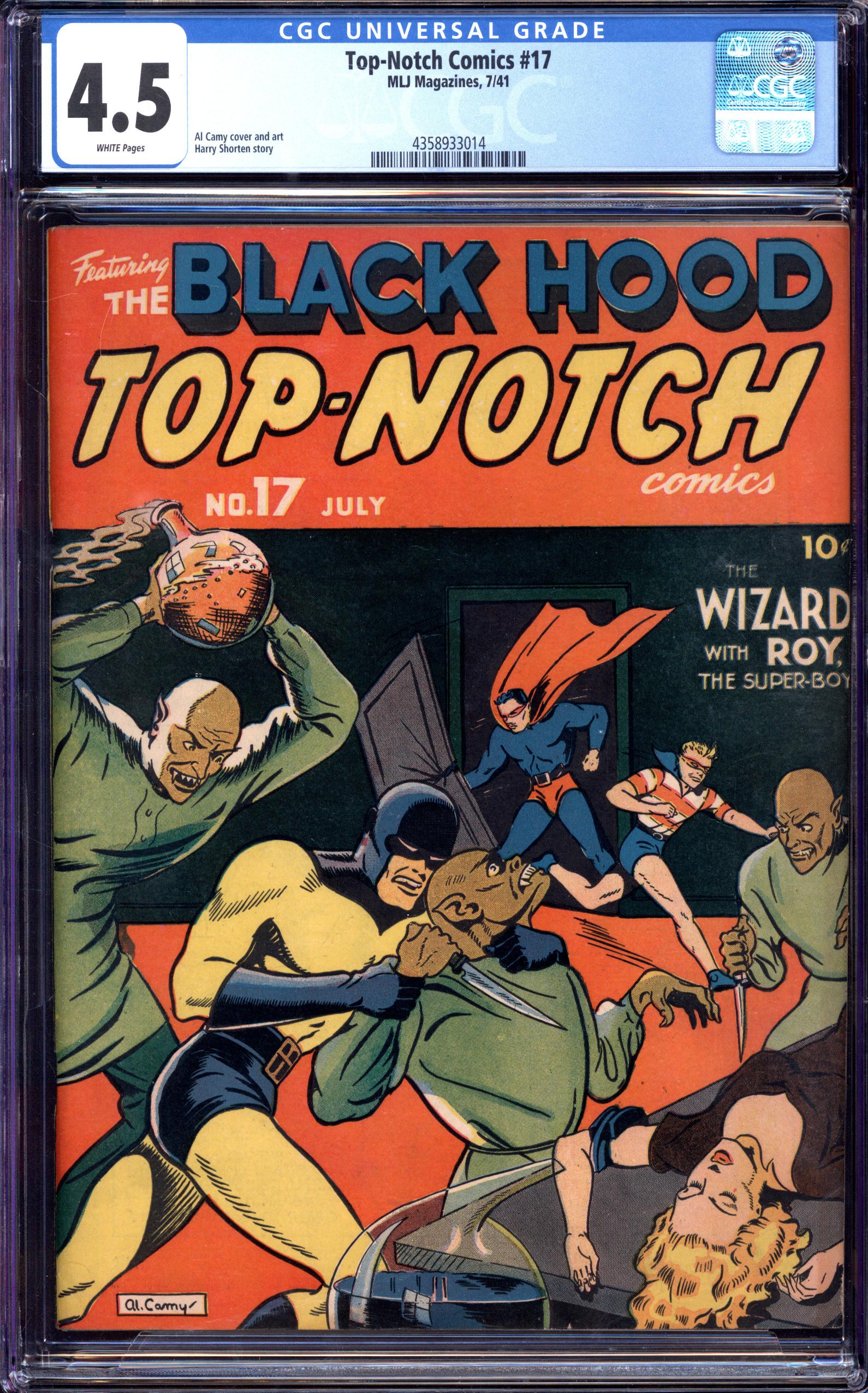 TOP-NOTCH COMICS #17 CGC 4.5 WHITE PAGES | Reece's Rare Comics