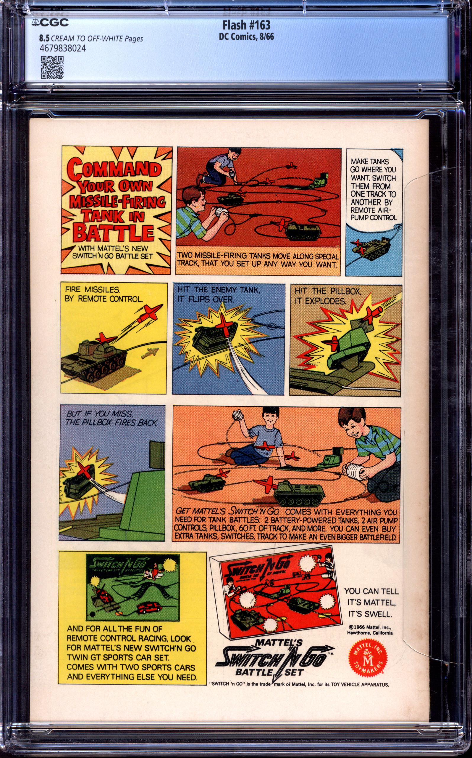 FLASH #163 CGC 8.5 CR/OW PAGES | Reece's Rare Comics